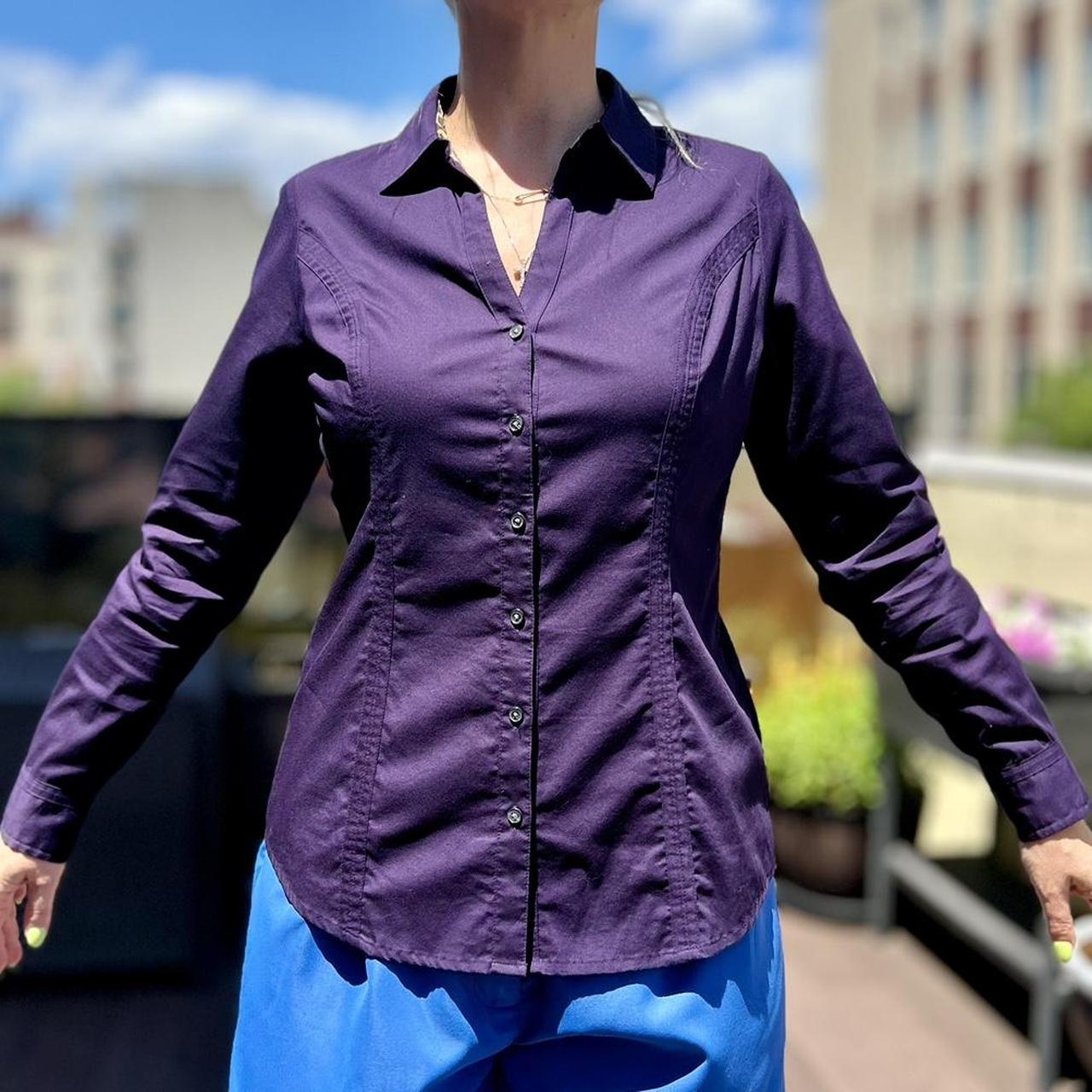 Express The Essential Shirt Women's Size M Purple... - Depop