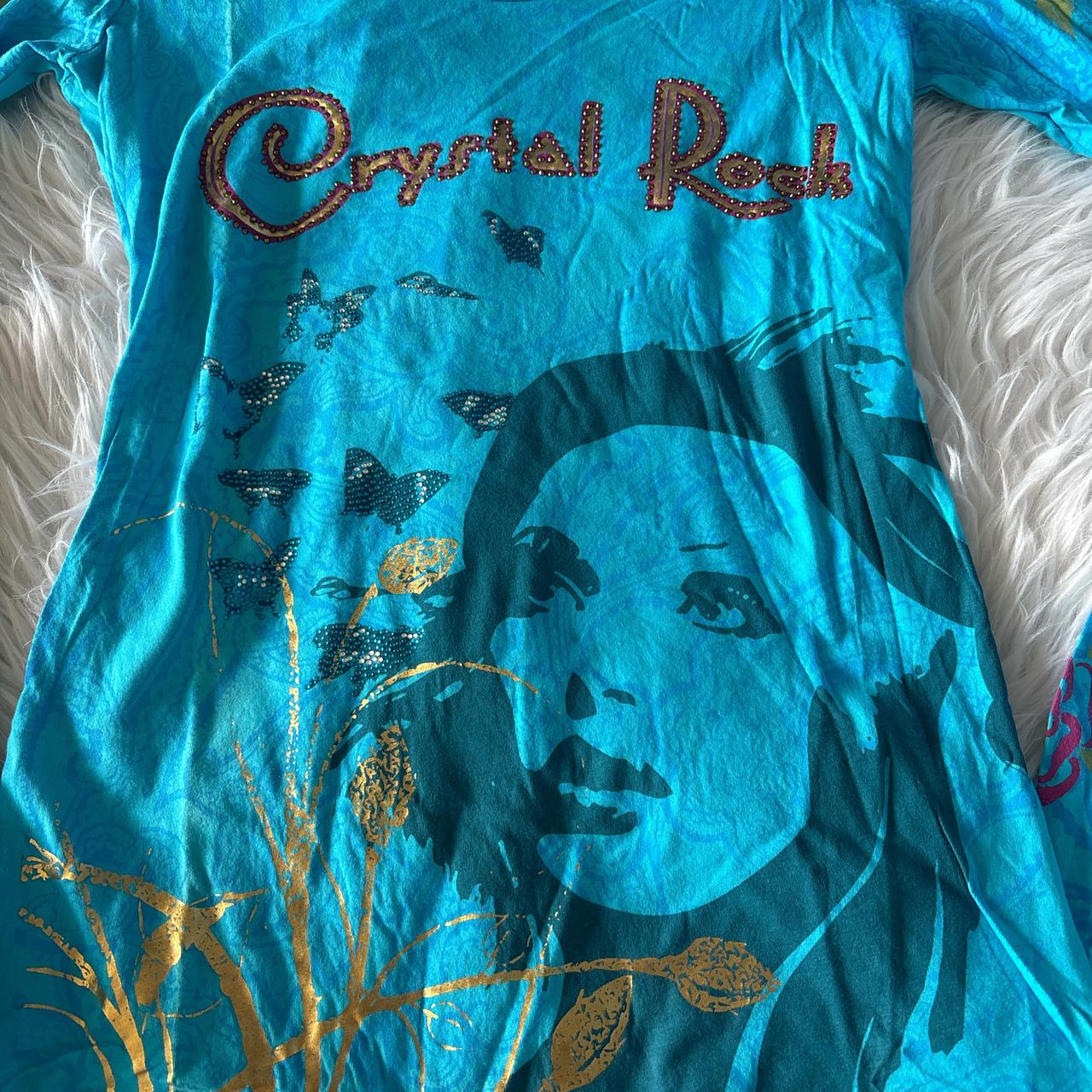 Y2K DEADSTOCK Christian Audigier Crystal Rock... | Depop