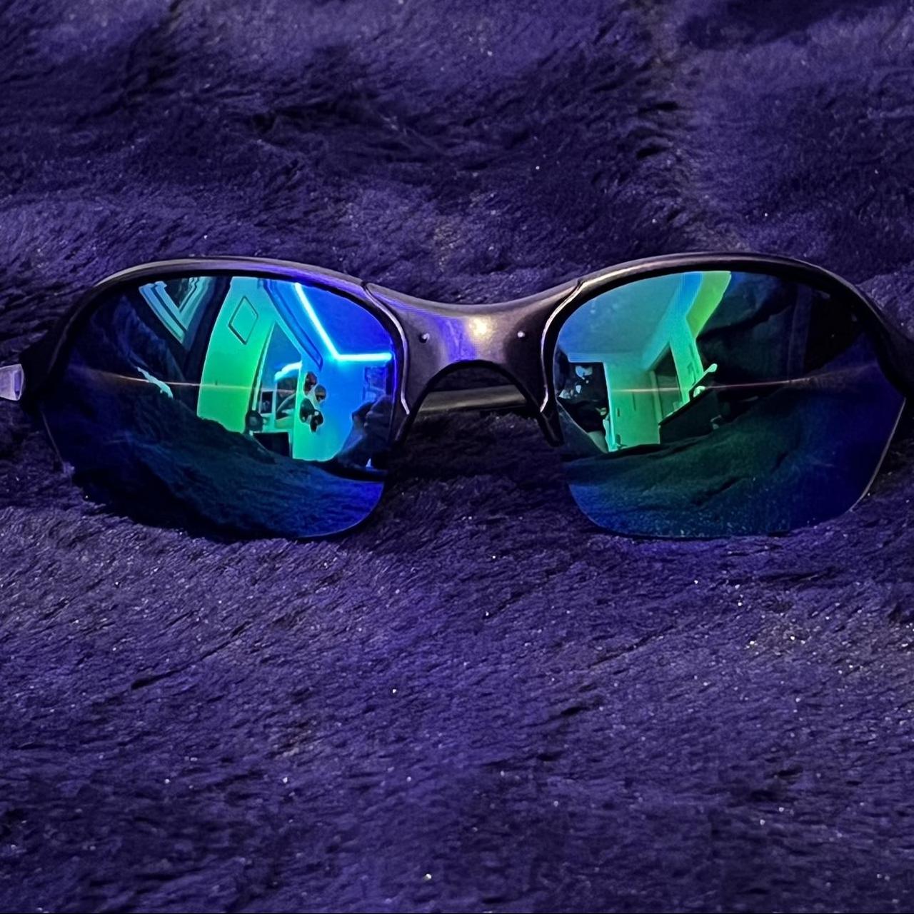 Oakley Blue Running Shades - Depop