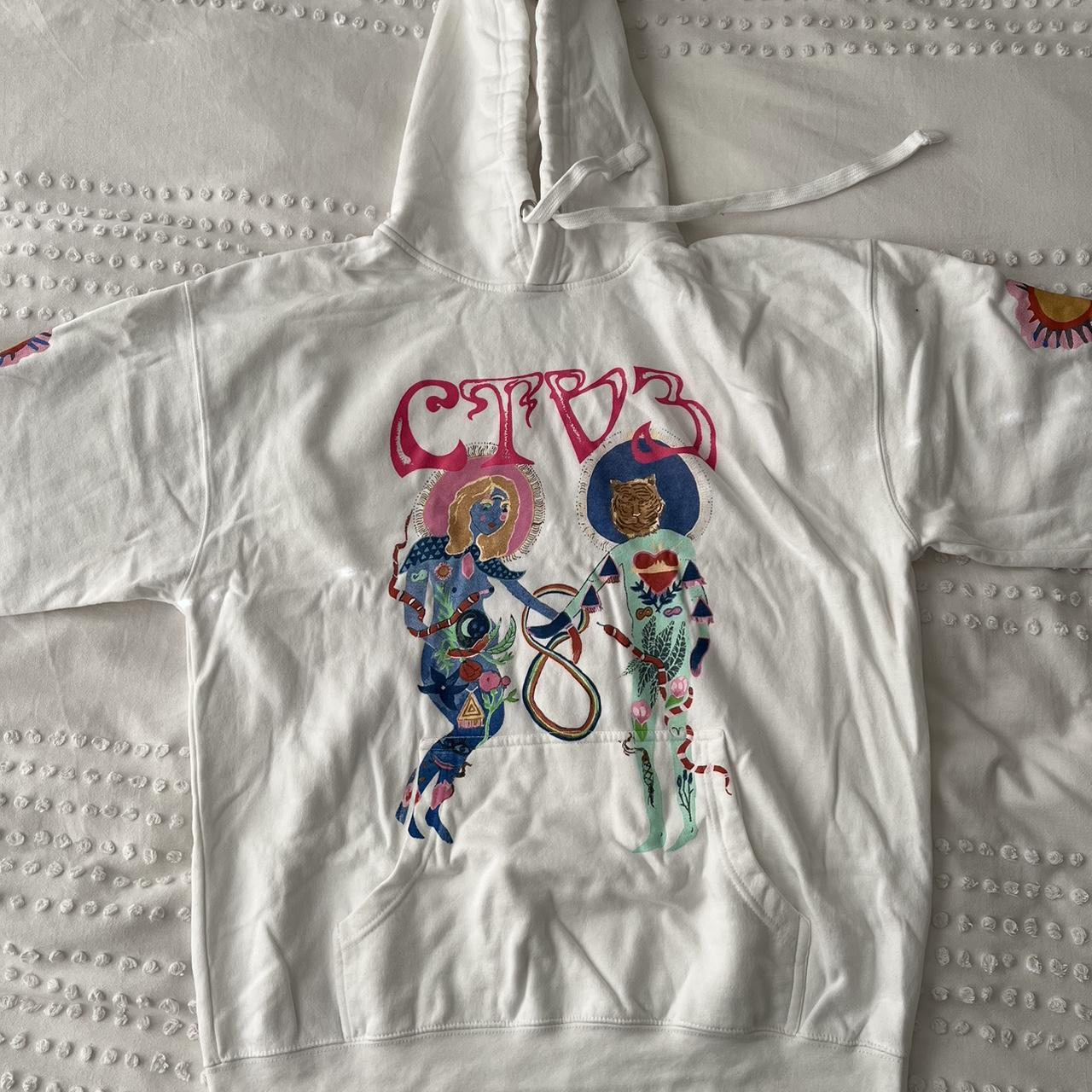 CTV3 x jaden smith hoodie color: white size: xl - Depop