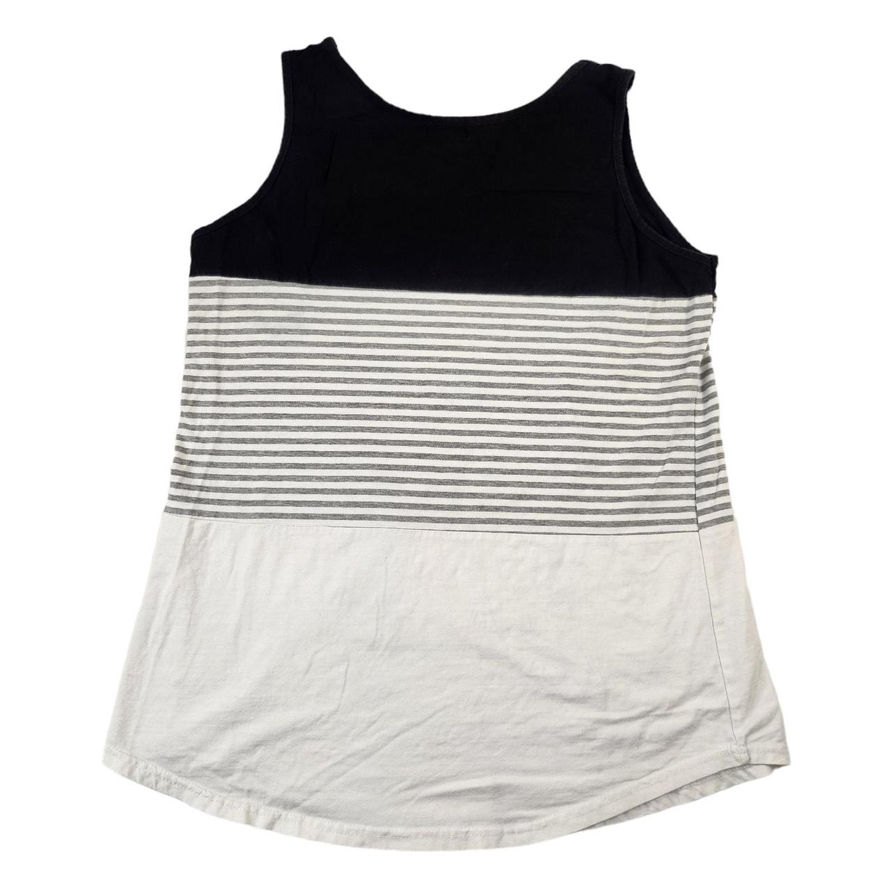 black white colorblock tank top size medium Good... | Depop