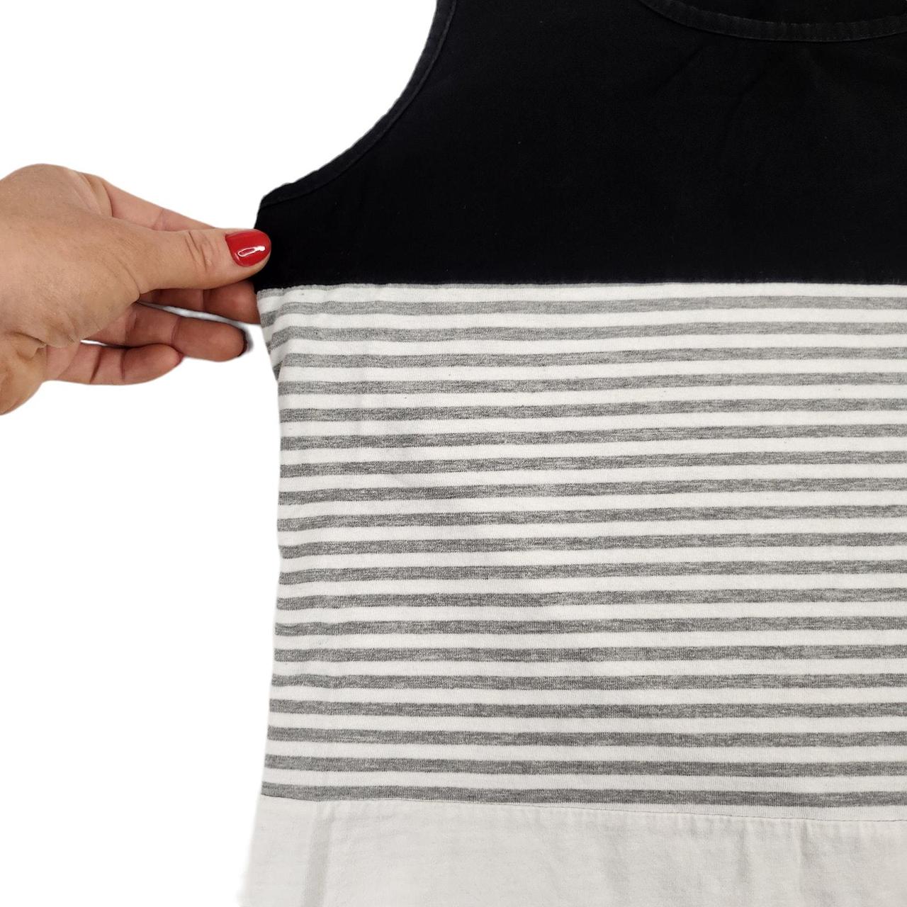 black white colorblock tank top size medium Good... | Depop