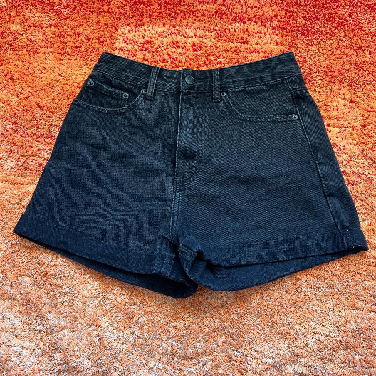 glassons denim shorts black, size 8 can fit size 6 - Depop