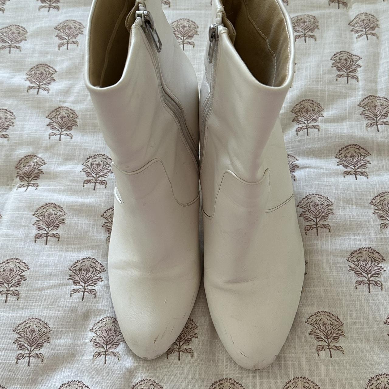 White short go-go boots. There are some scuffs but... - Depop