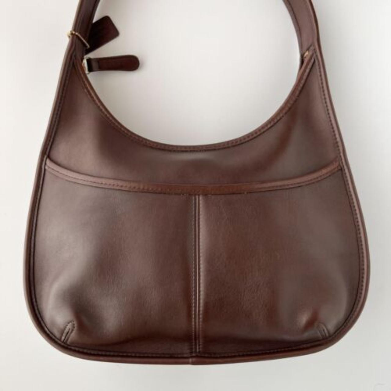 Rare Vintage Coach Ergo 9025 Brown Leather Zip Hobo... - Depop