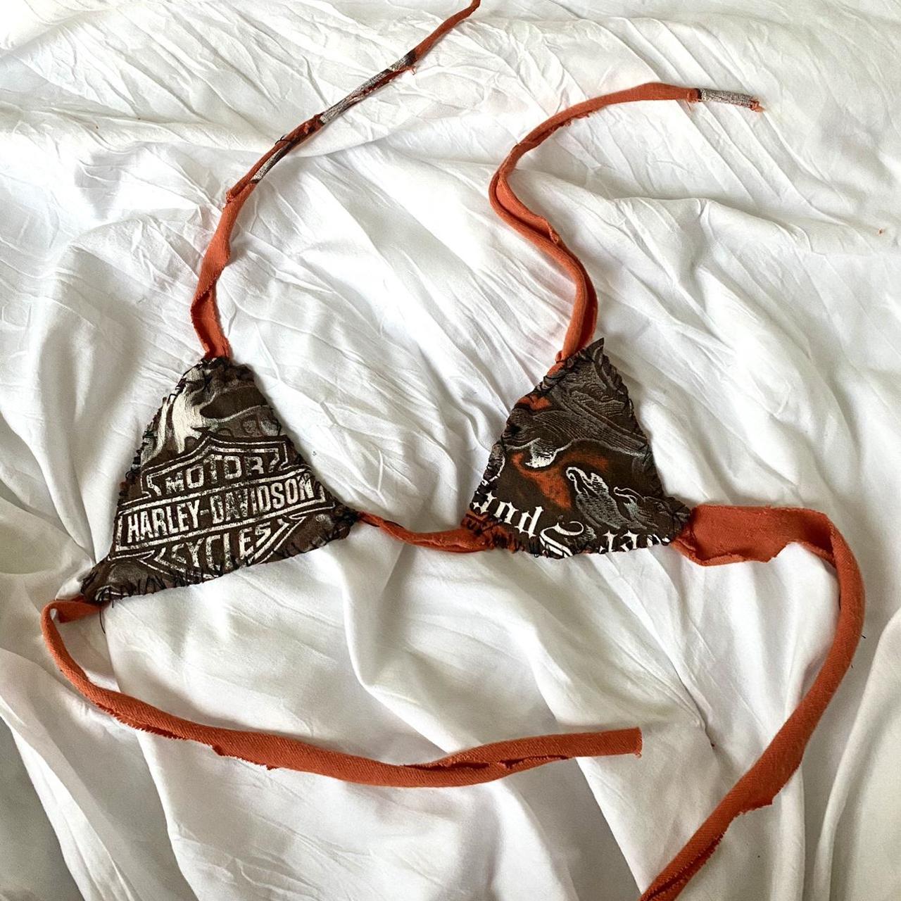 Harley Davidson handmade bra! #harleydavidson #bra... - Depop