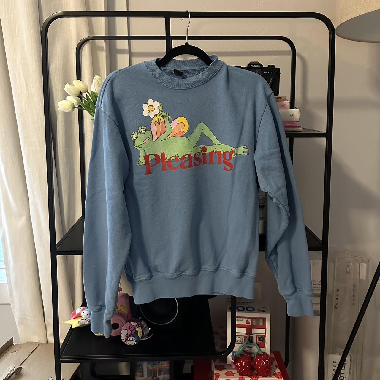 PLEASING FROG SWEATER sweater has some bleach... - Depop