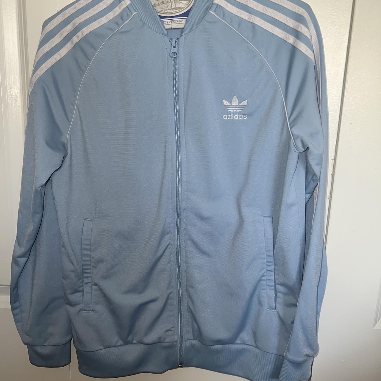 Baby Blue Adidas Jacket Worn a few times, still in... - Depop
