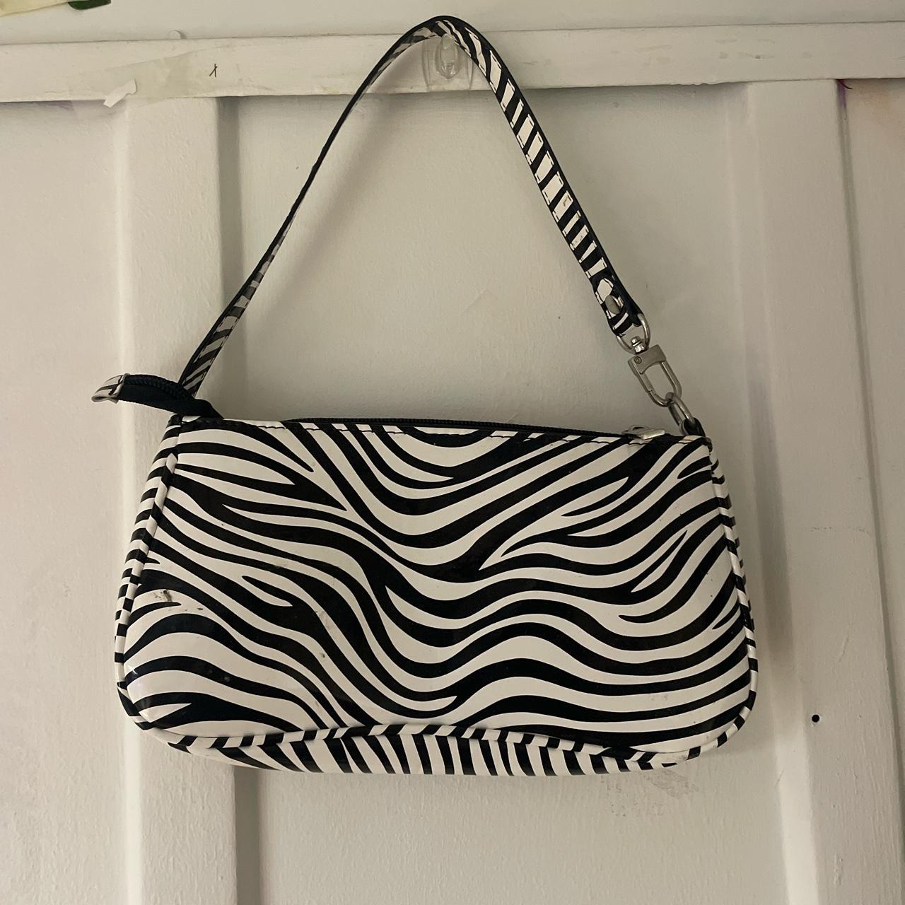 Mini zebra print shoulder bag -small - Depop