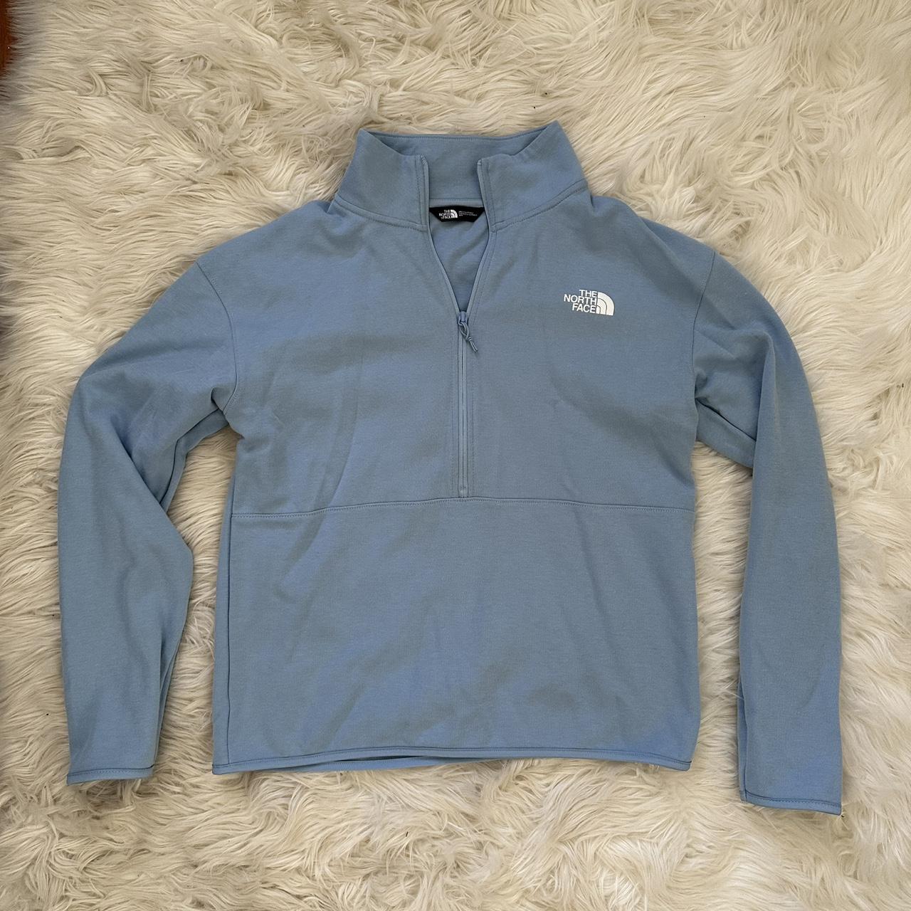Blue The North Face half zip with collar #northface... | Depop