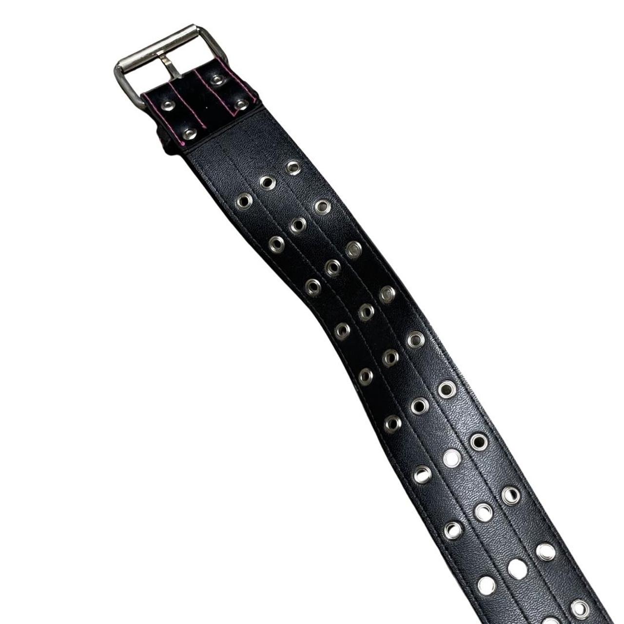 triple grommet belt alt alternative emo goth... - Depop