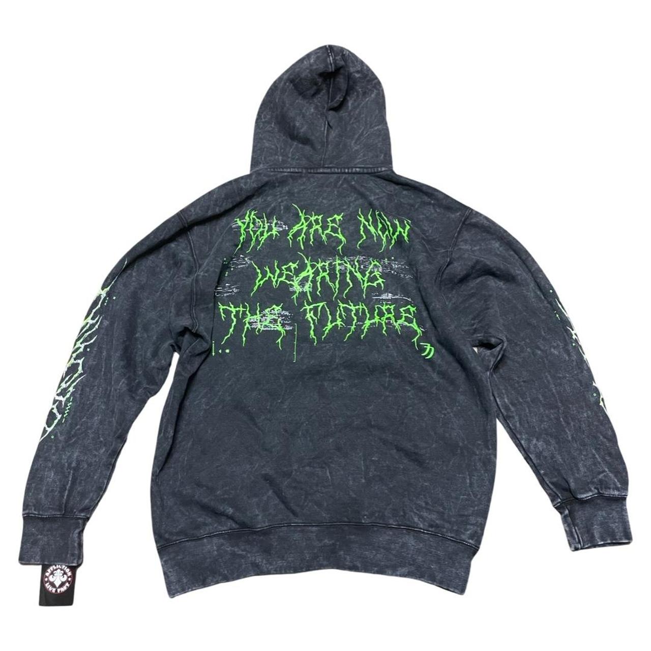 affliction metal font hoodie alt alternative... - Depop