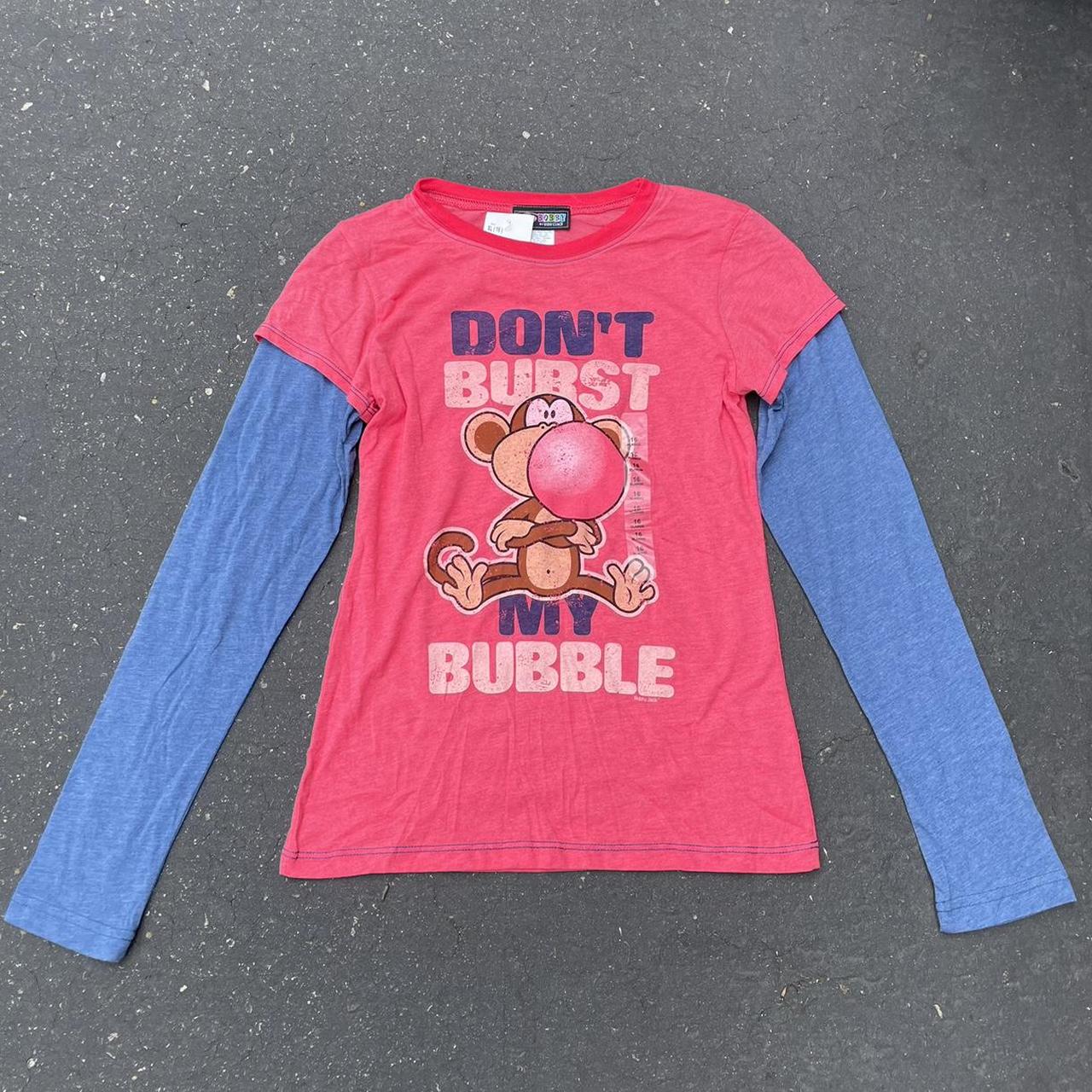 bobby jack baby layered tee pink blue layered... - Depop