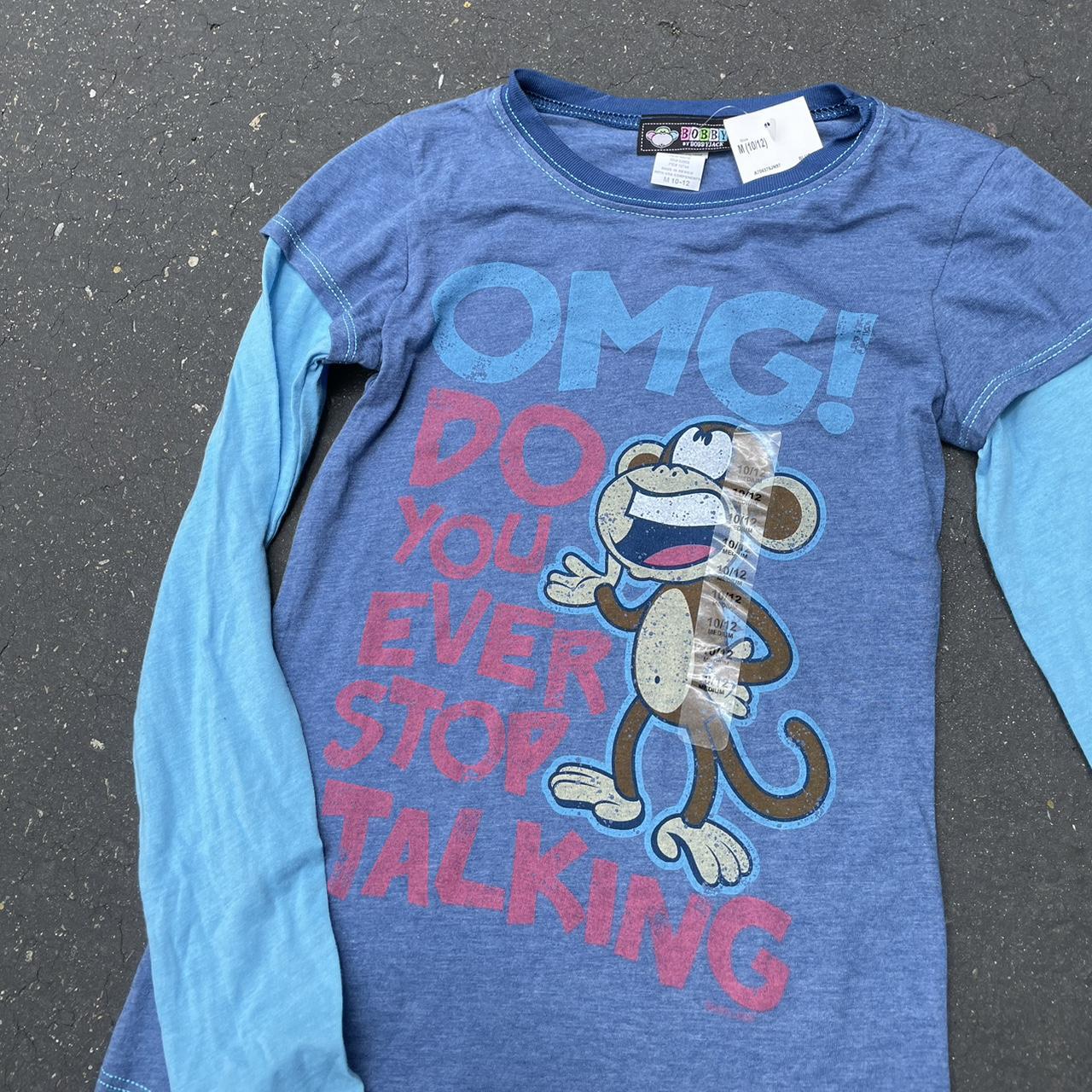 bobby jack baby layered tee pink blue layered... - Depop