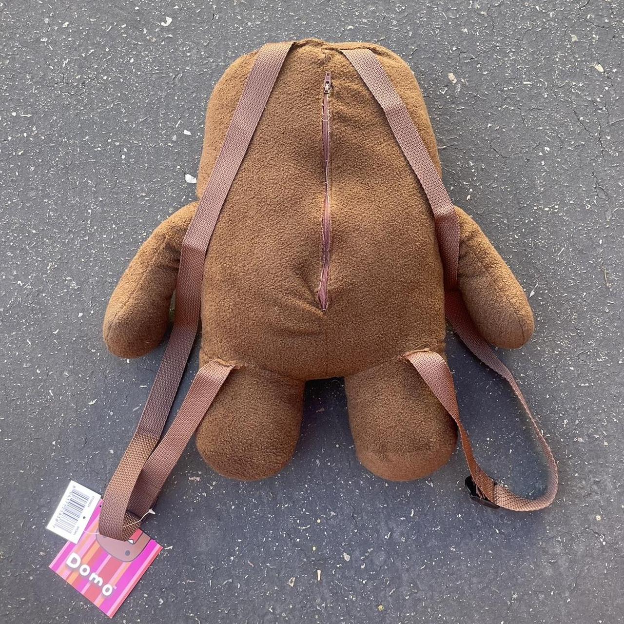 ☠︎ domo character backpack ☠︎ ☠︎ brown plush domo-kun... | Depop