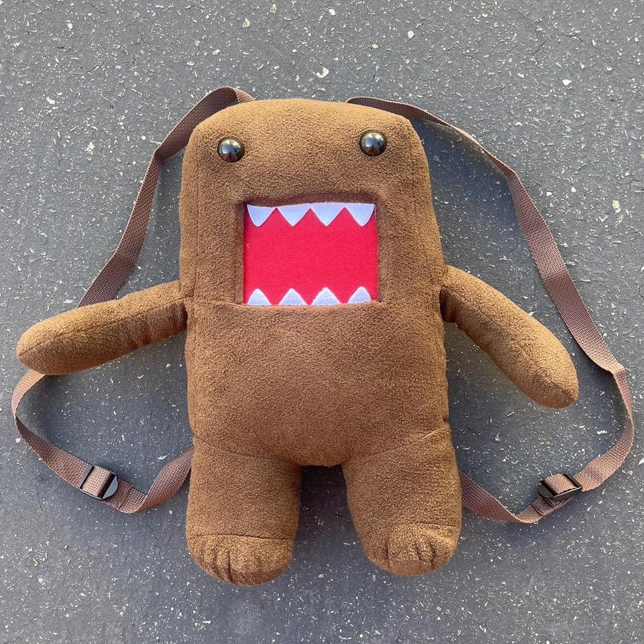☠︎ domo character backpack ☠︎ ☠︎ brown plush domo-kun... - Depop