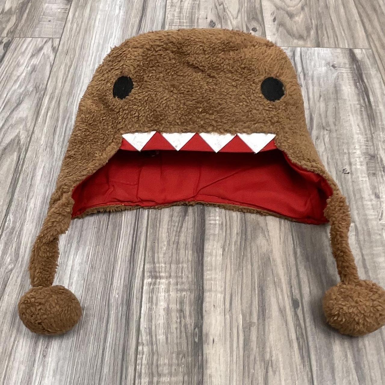 ☠︎ domo halloween costume ☠︎ ☠︎ brown fuzzy hat cap... - Depop