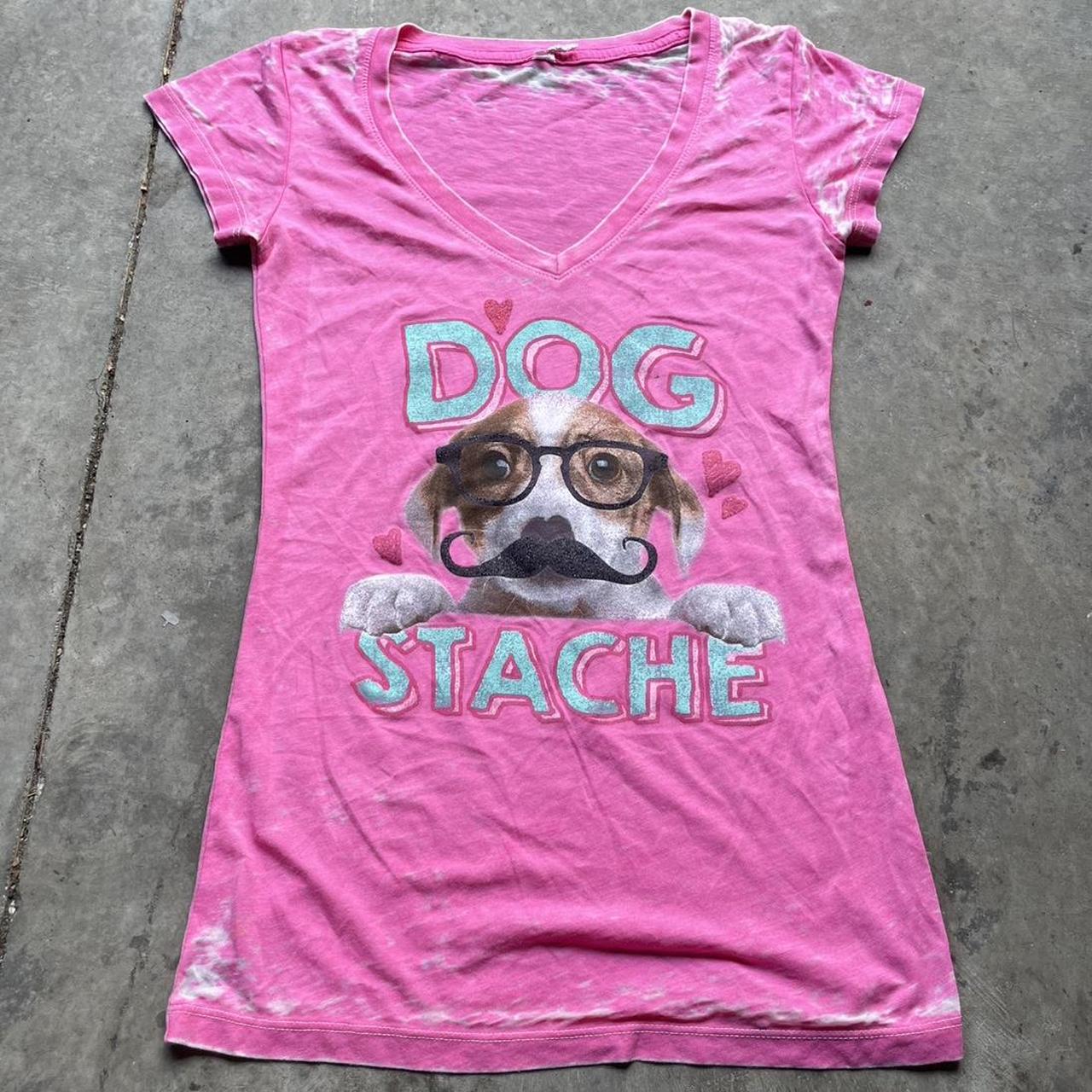 scene kid mustache dogtee dog stache :3