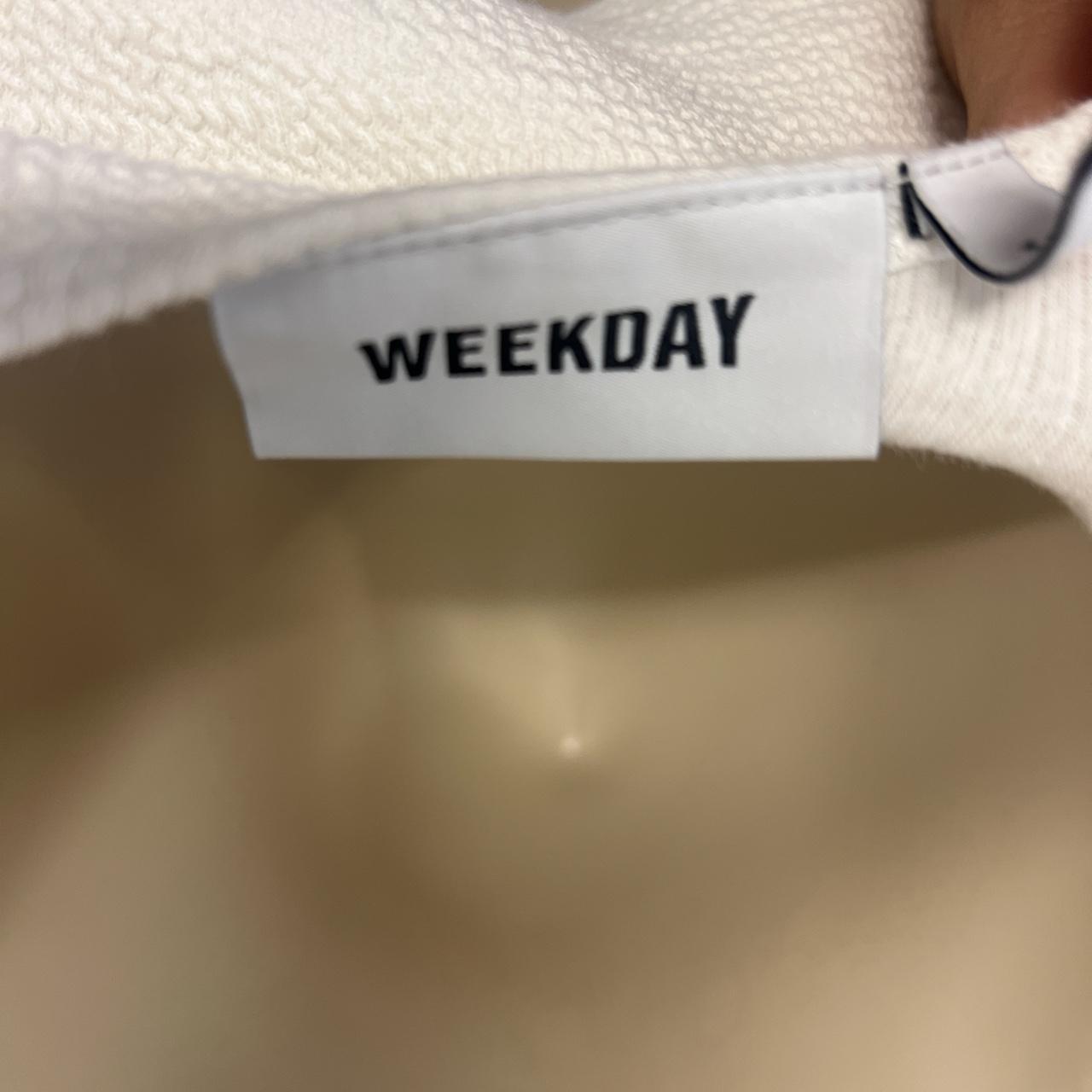 Weekday Women's White Crop-top | Depop