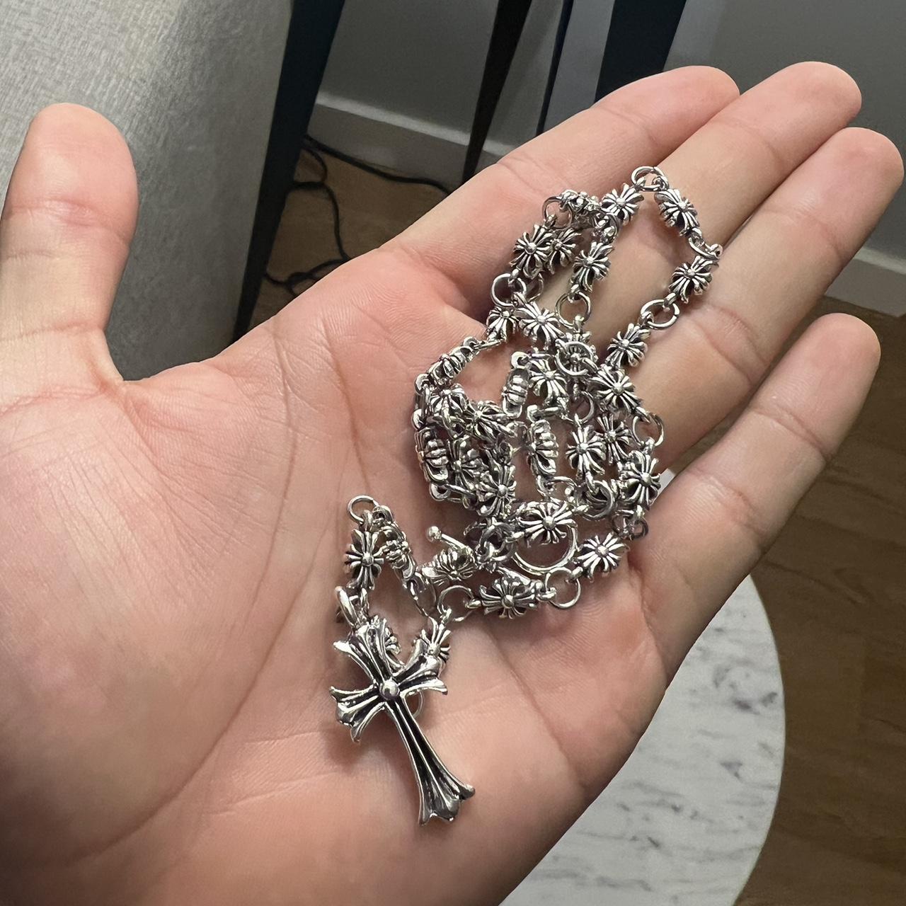 Chrome hearts necklace chain steel style - Depop