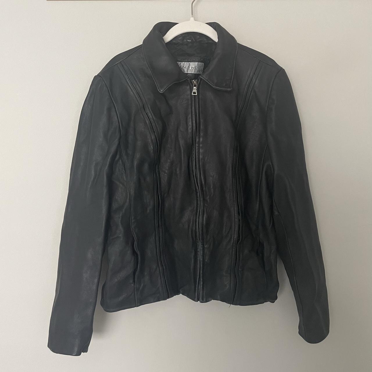 Leather jacket lining got messed up in wash - Depop