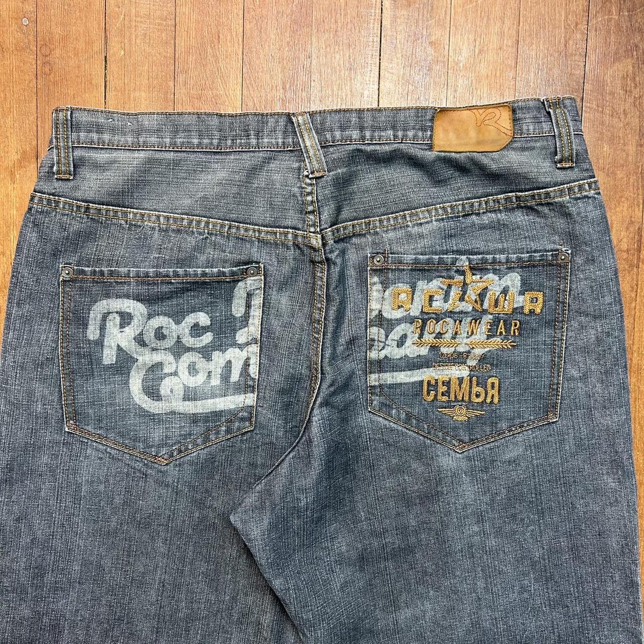 Rocawear Men's Navy and Blue Jeans | Depop