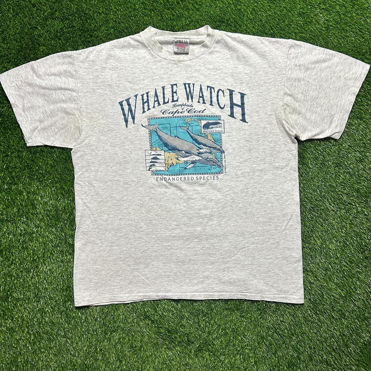 Vintage 90s Cape Cod Whale Watch Endangered Species... - Depop