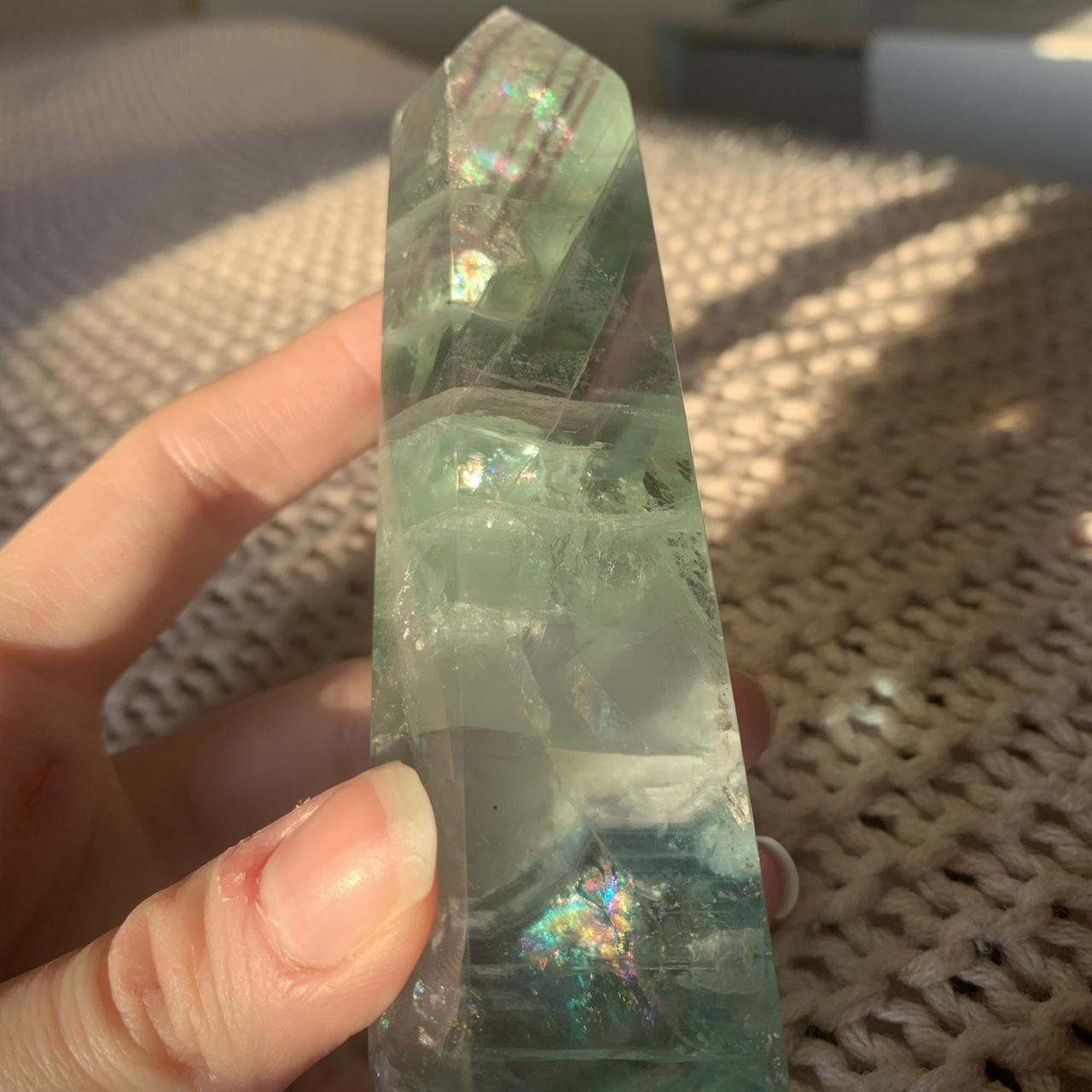 Snowflake fluorite tower with stunning rainbows🌈 - Depop