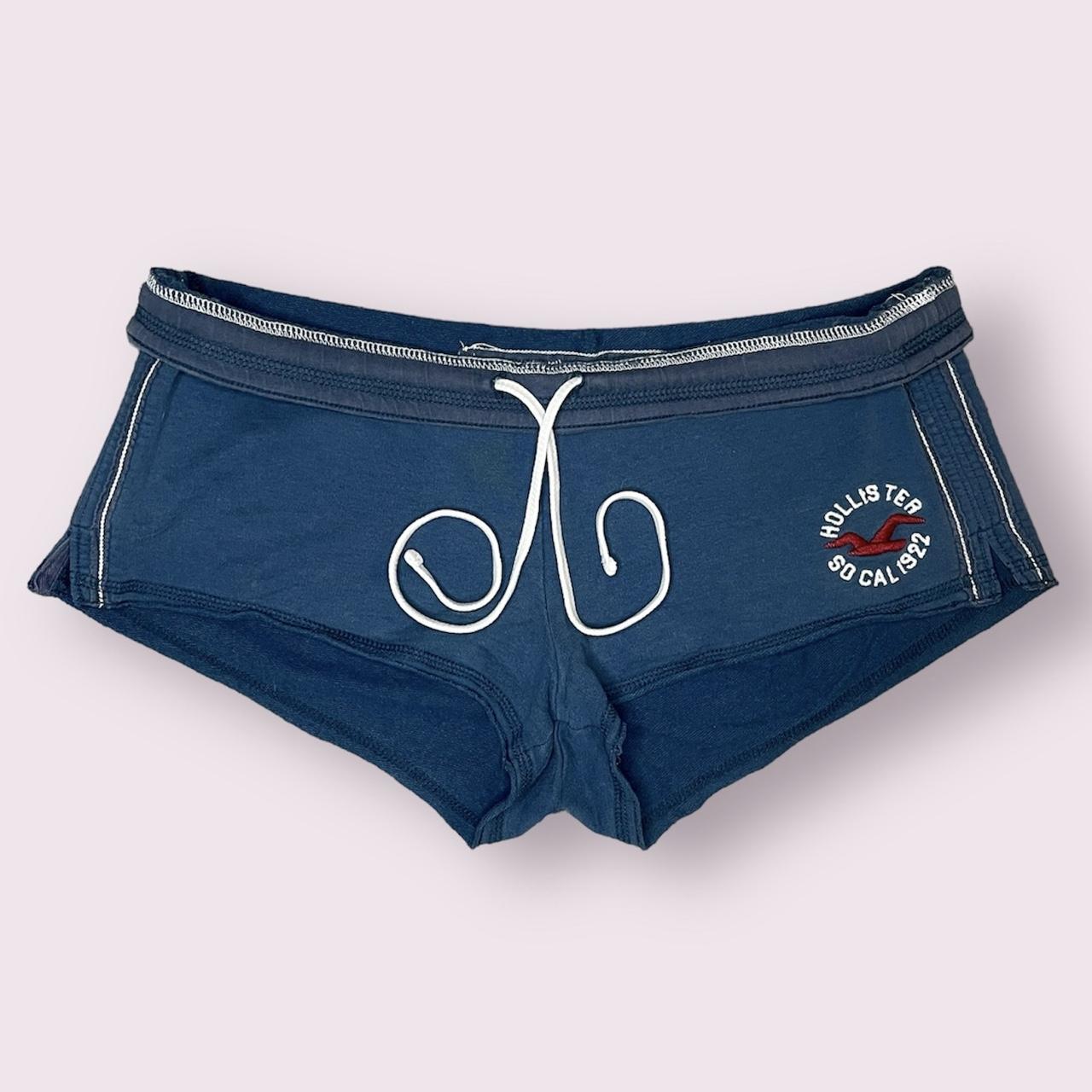 low rise cheeky drawstring booty shorts with... - Depop