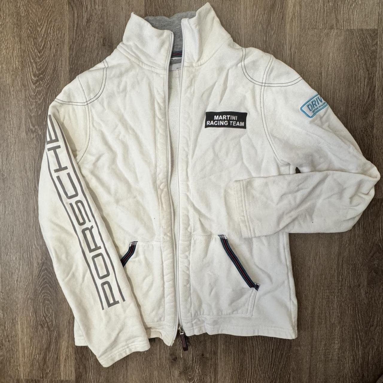 Porsche fitted zip up jacket with arm details!! - Depop