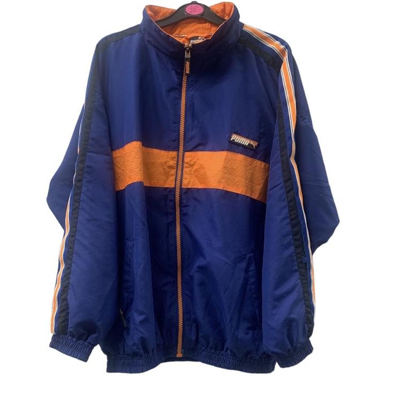 Puma Men's Blue and Orange Jacket | Depop