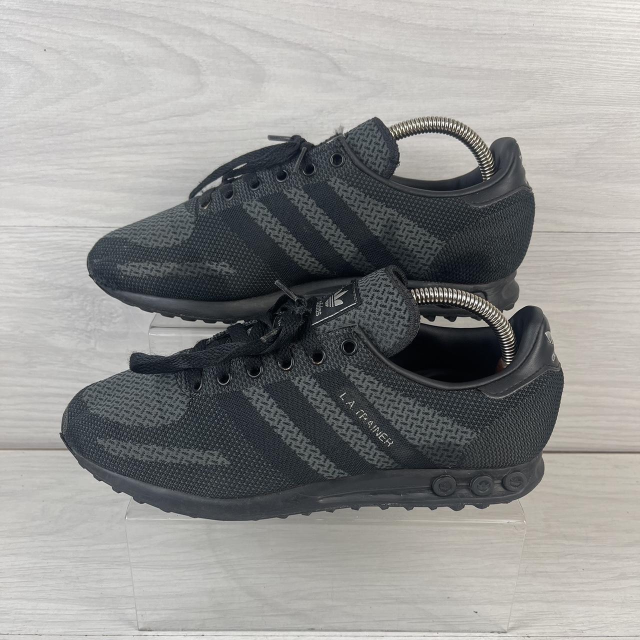 Adidas LA Trainer Black Silver Mens Womens Size UK 8... - Depop