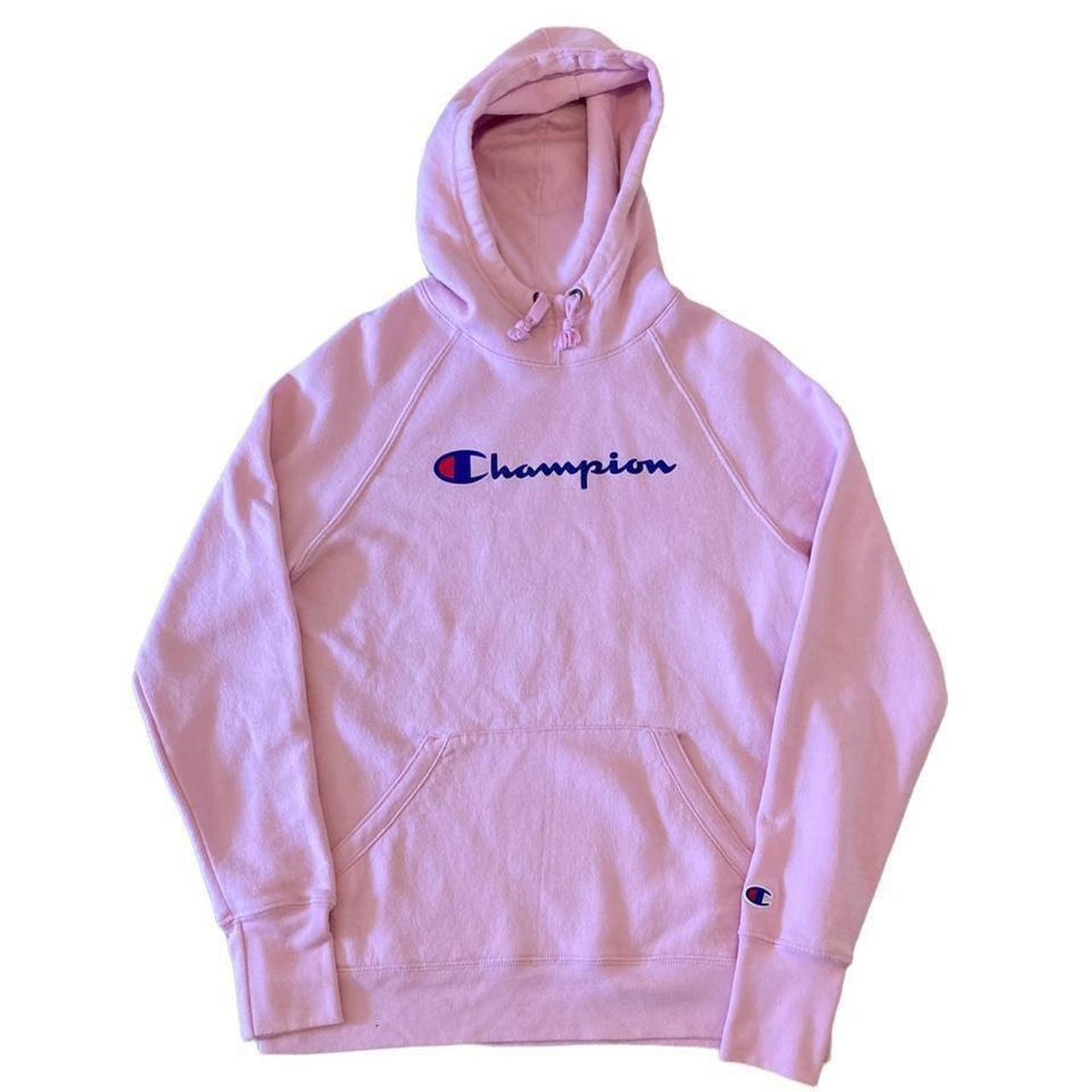 Champion Women's Pink Hoodie | Depop
