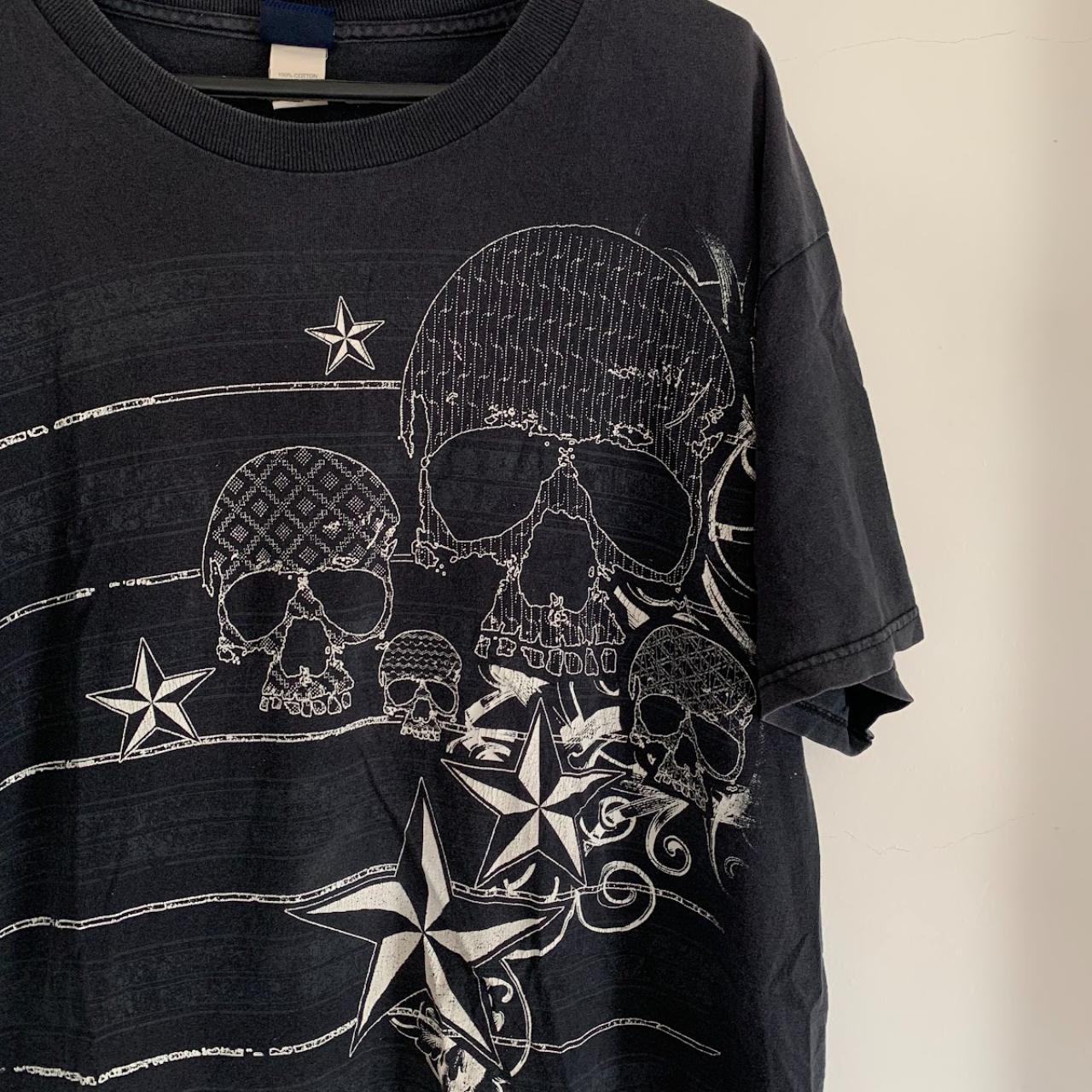 black grunge t-shirt L y2k emo Tagged size: Men's... - Depop