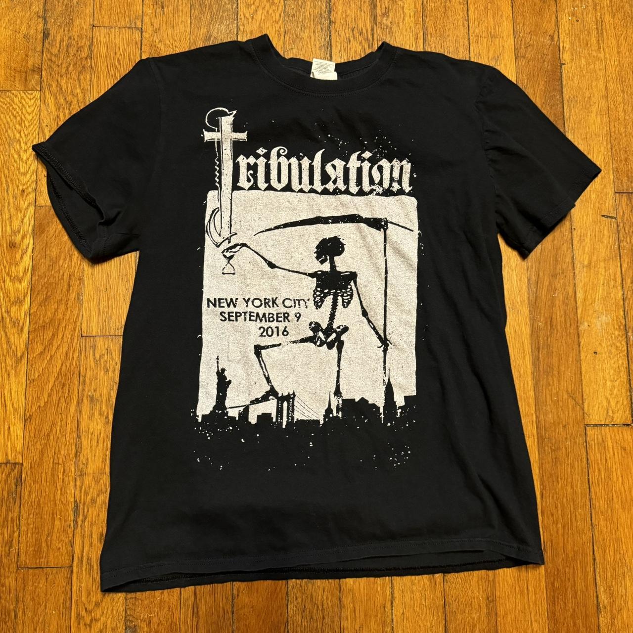 Tribulation NYC event shirt from 9/9/2016 Knitting... - Depop