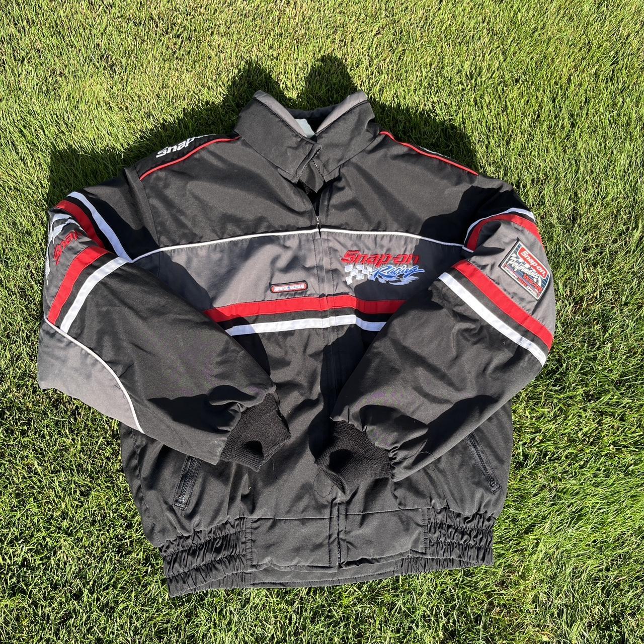 -vintage snap on racing jacket -great condition - Depop