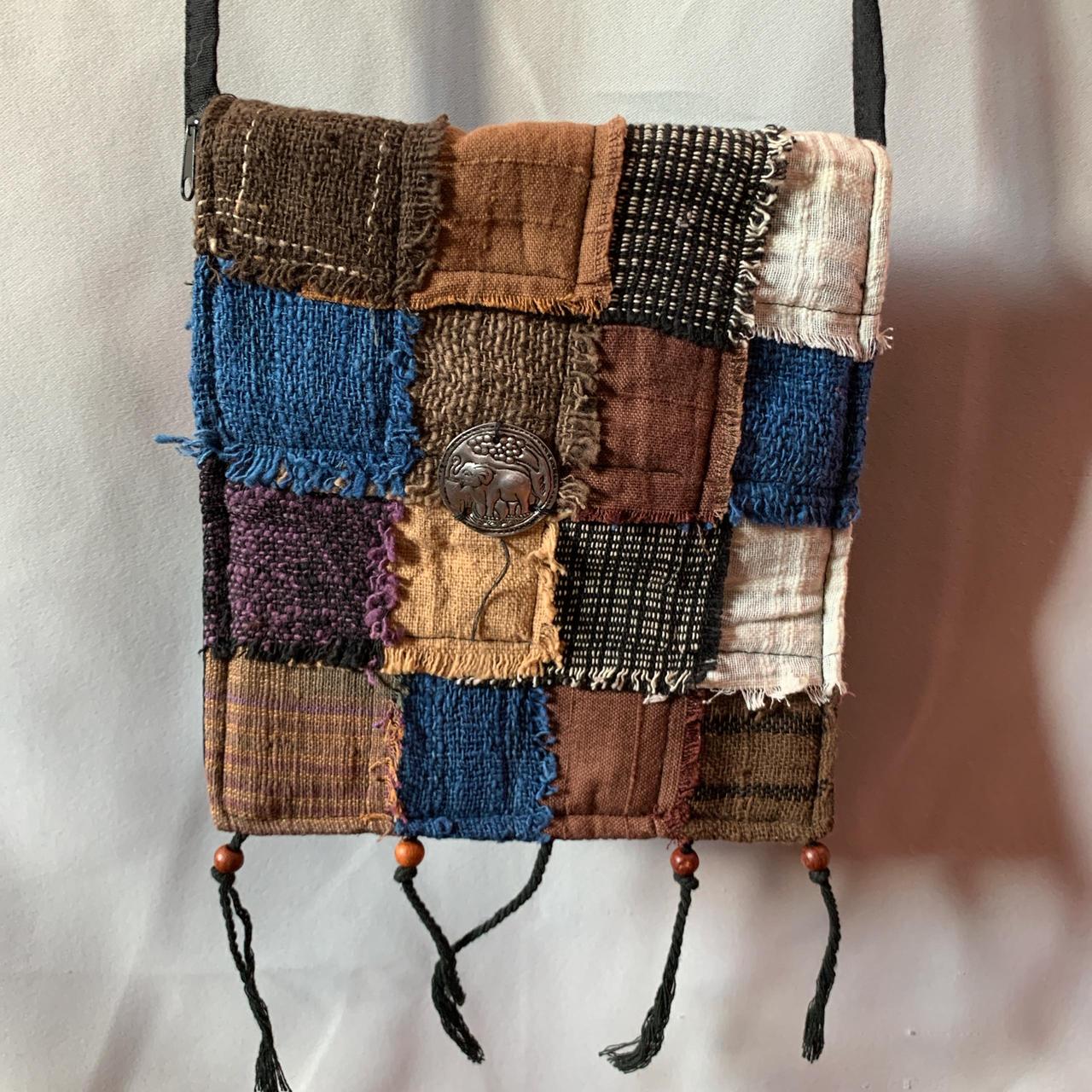 Vintage Patchwork Bag from Thailand Straps are... - Depop