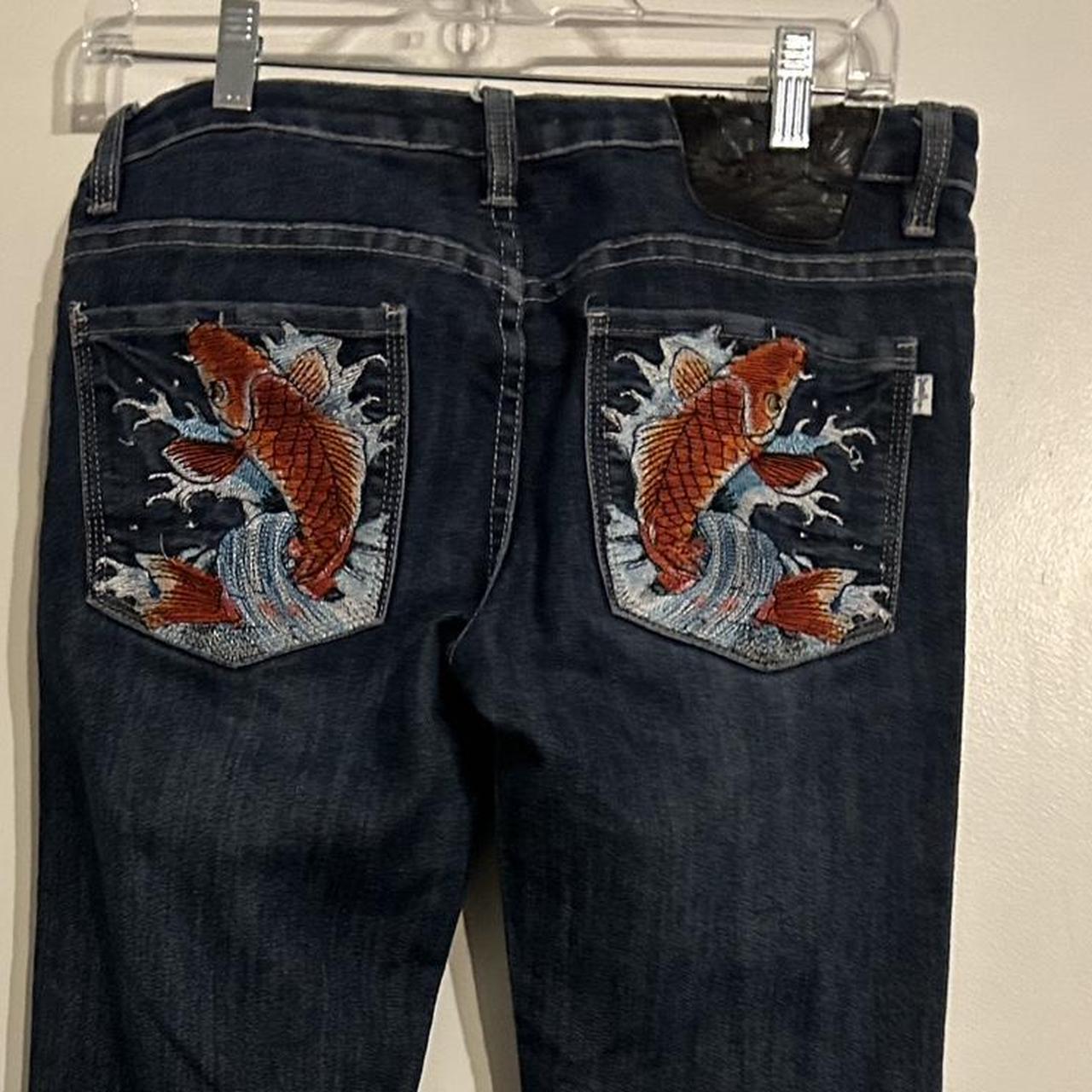 Vintage Ed Hardy Coy fish jeans *tab is peeling* - Depop