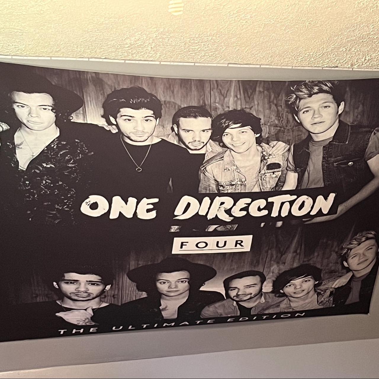 black and white Four by one direction tapestry... - Depop