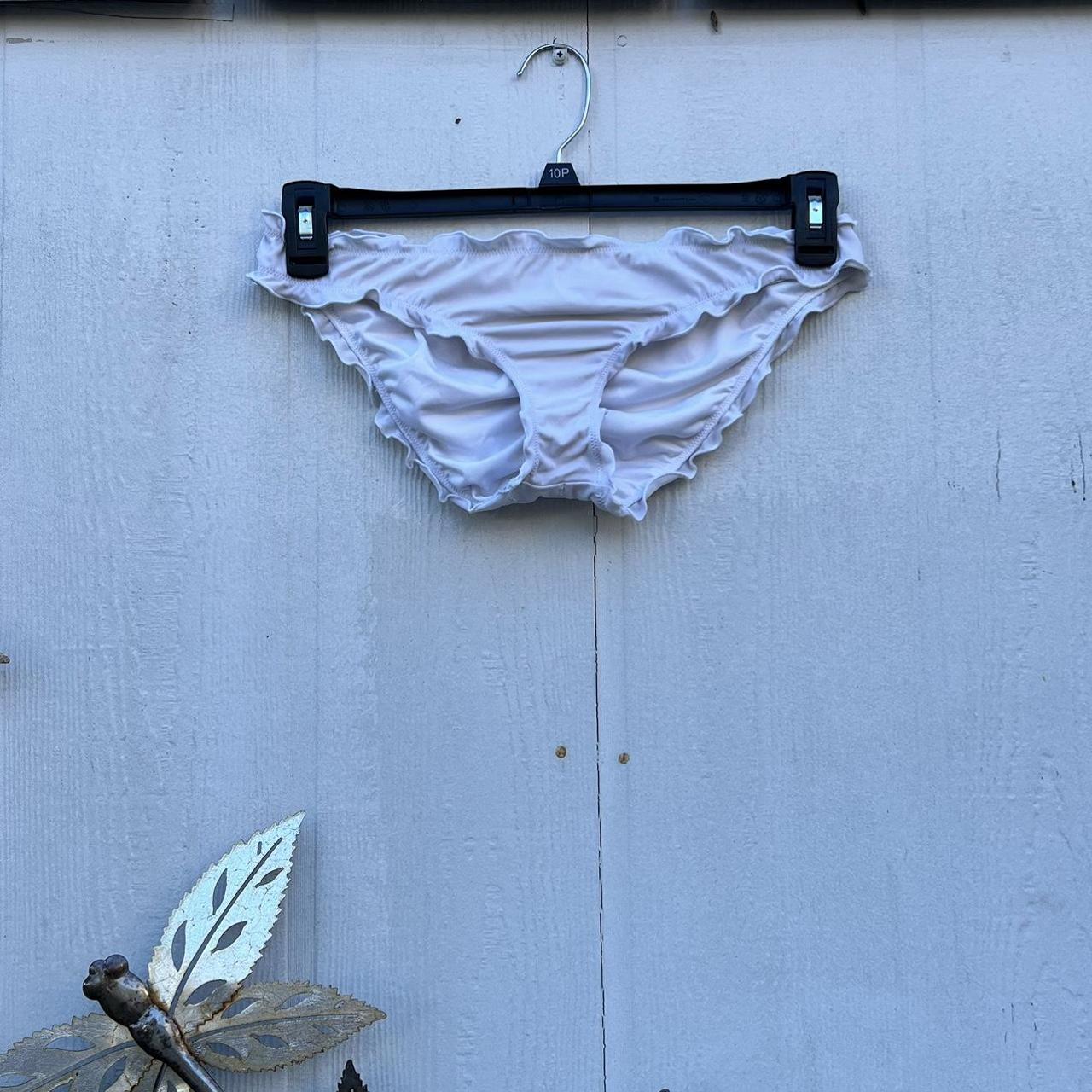 Victoria's Secret Women's White Bikini-and-tankini-bottoms | Depop