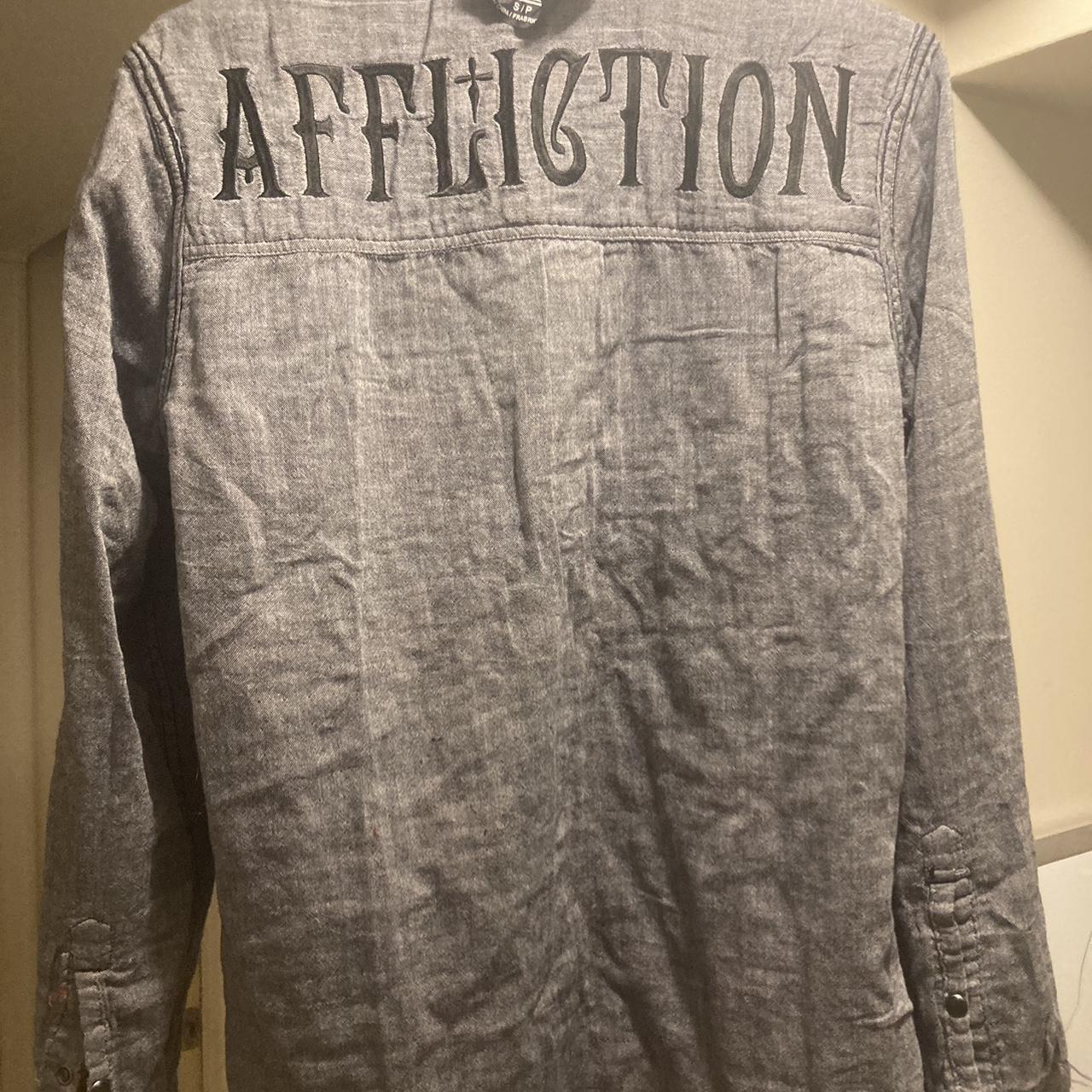 Affliction button up Reversible Fits like a large - Depop