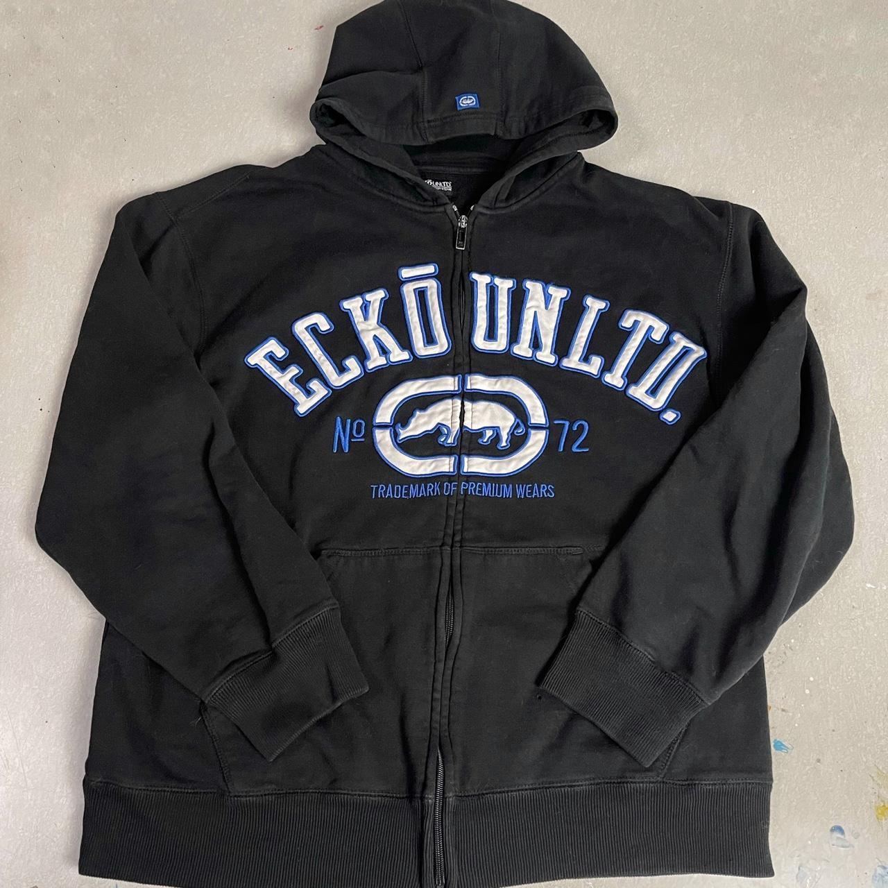 vintage black ecko zip hoodie XL fits good like a... | Depop