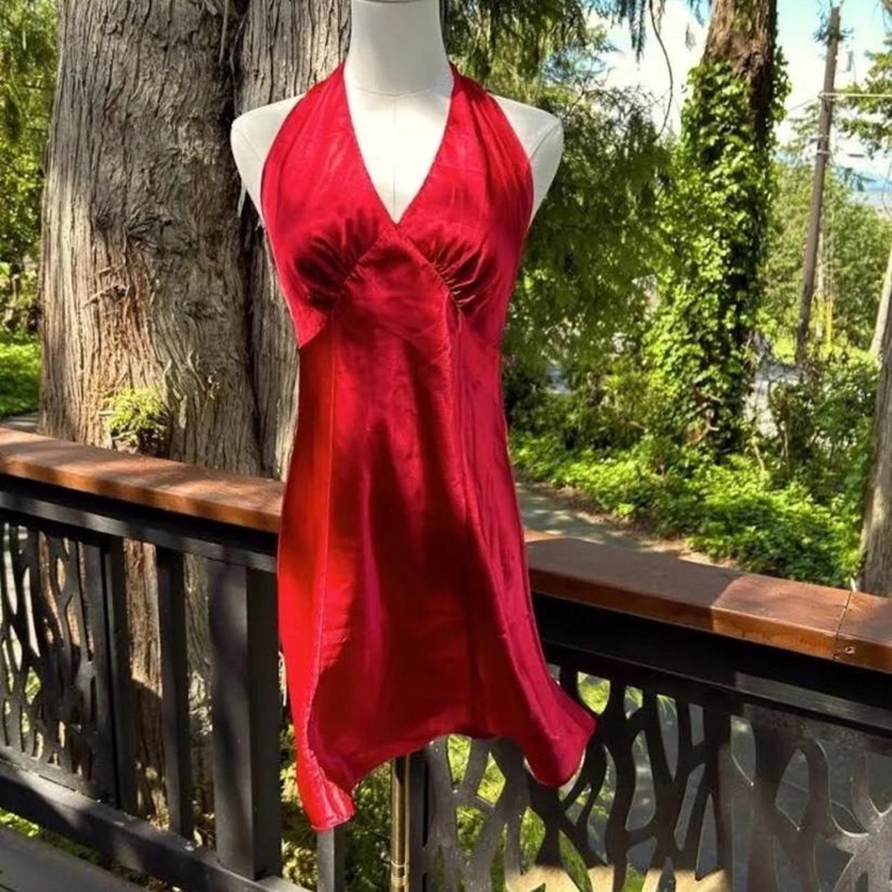 Silky red dress. Super beautiful hardly ever worn in... - Depop