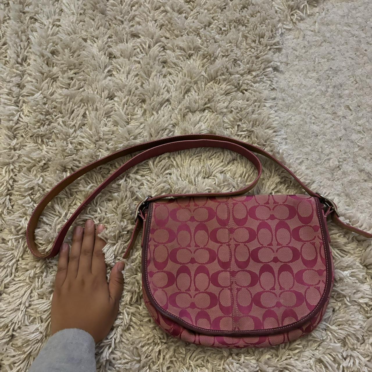 Vintage Coach Crossbody bag Color pink Few signs... | Depop