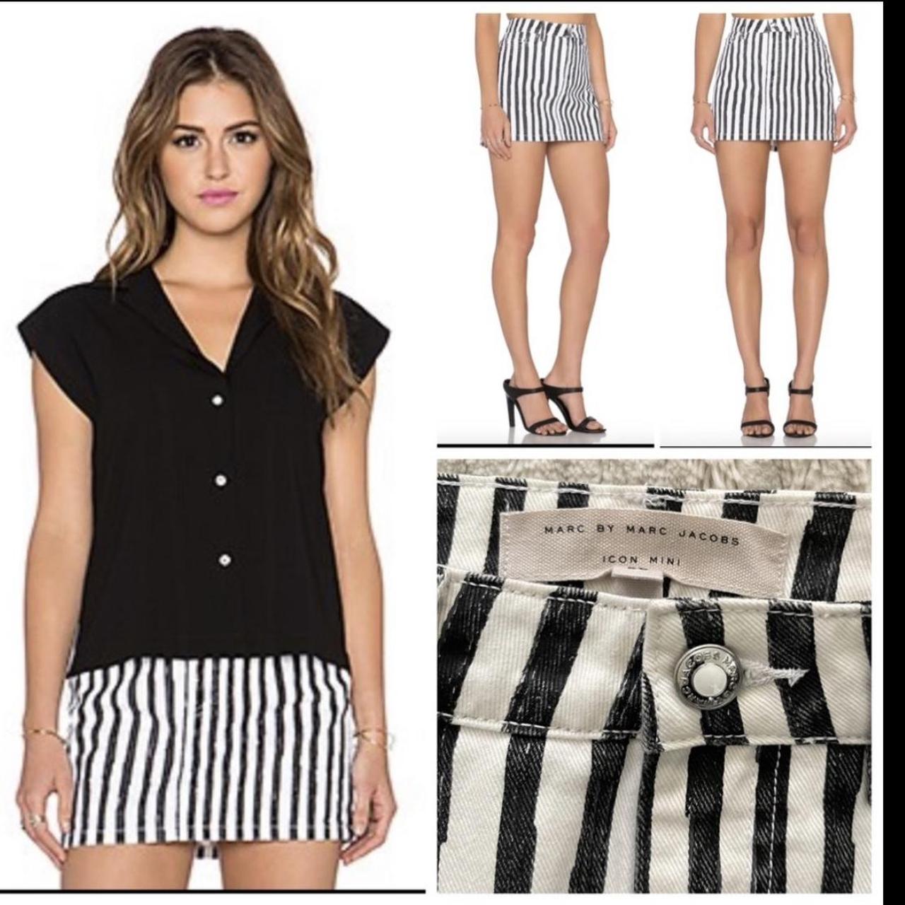 Marc By Marc Jacobs Icon Miniskirt. In Yard Stripe,... | Depop