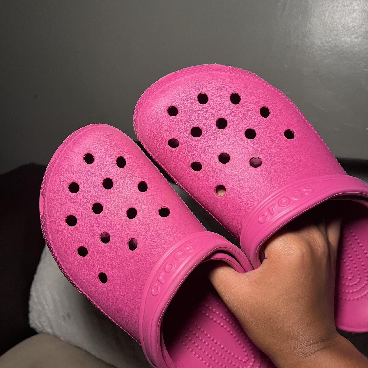 PINK CROCS 🩷 W10 #crocs - Depop