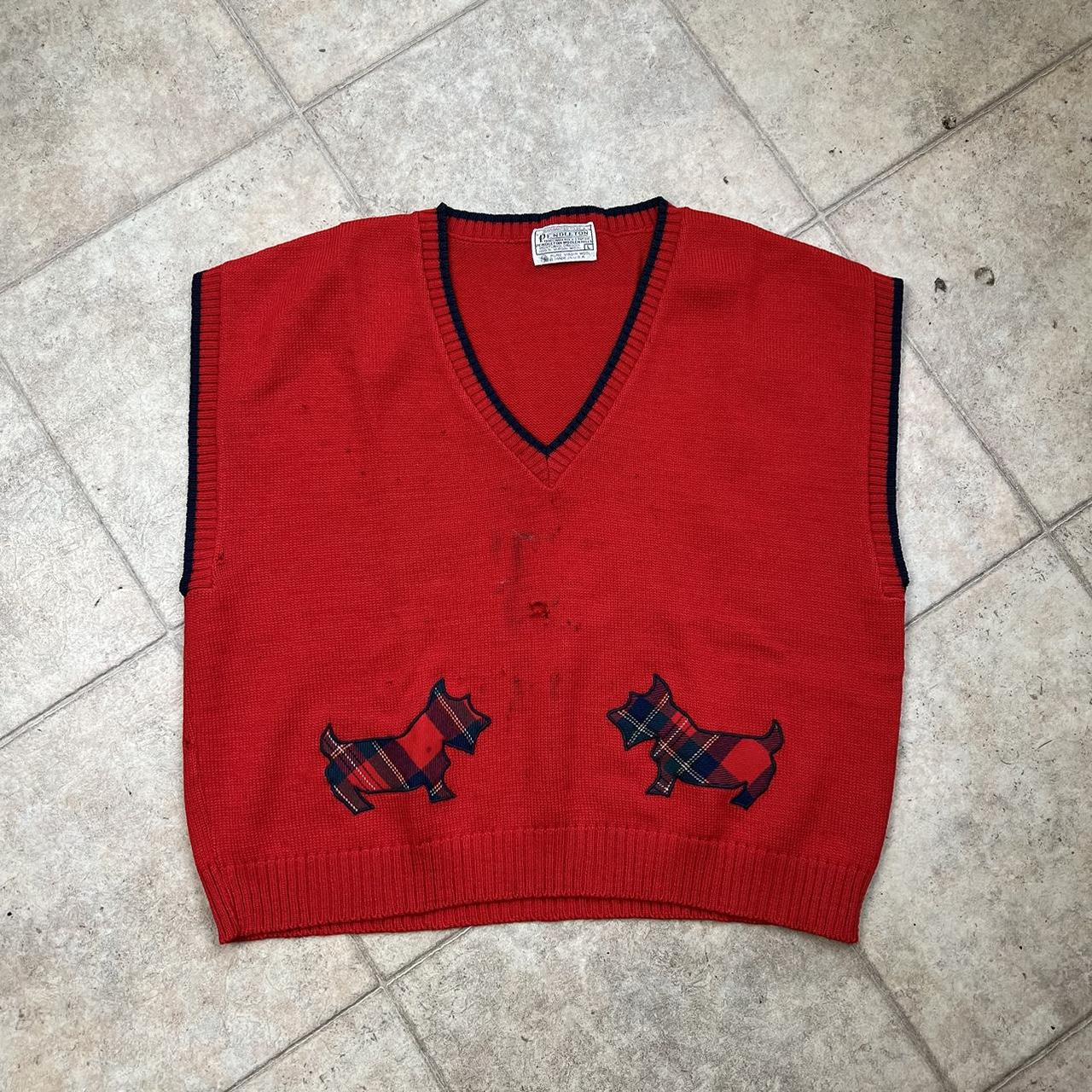 1970s Pendleton Red Plaid Terrier Patch Virgin Wool... - Depop