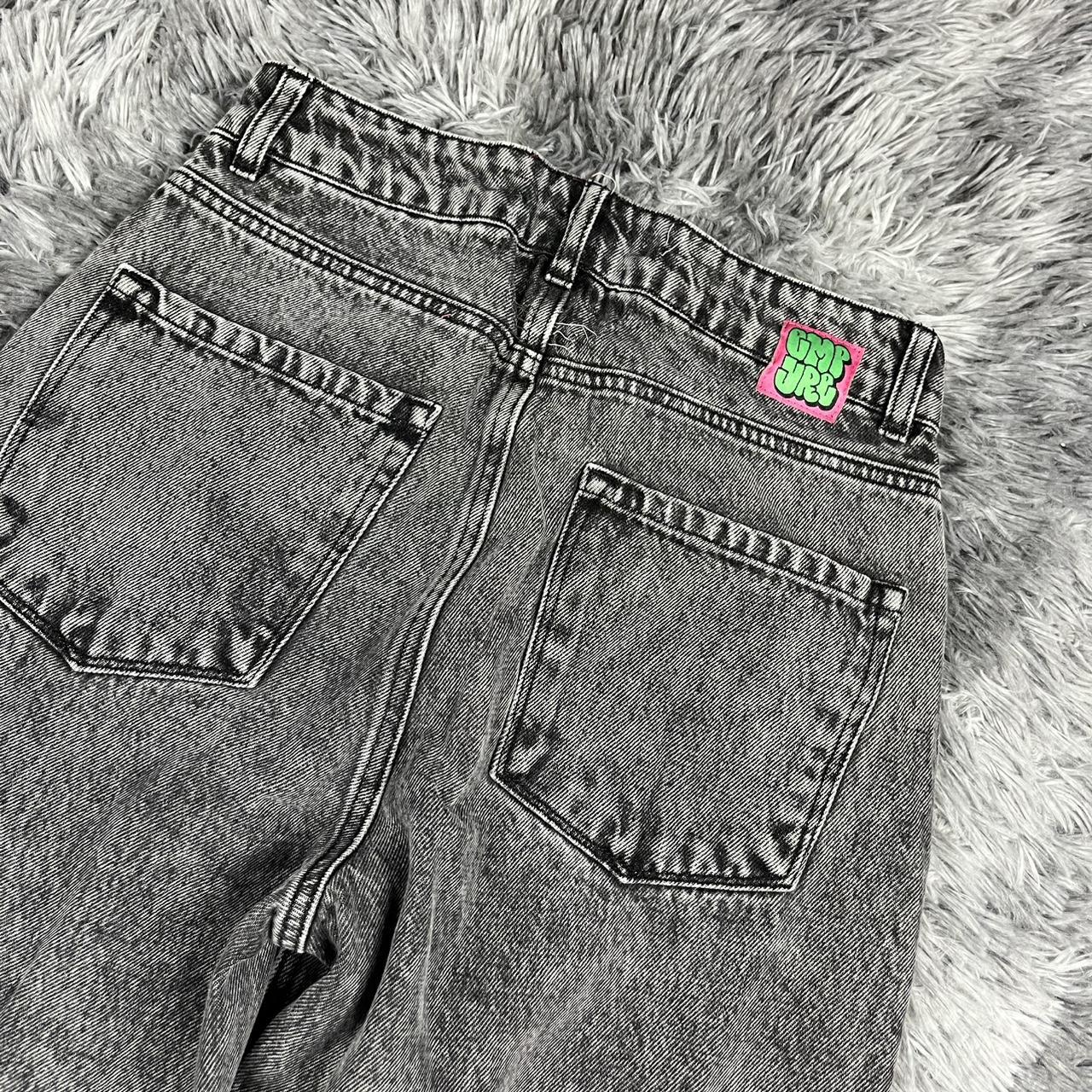 Empyre Grey Stone Washed Denim Baggy Wide Leg Skater... | Depop