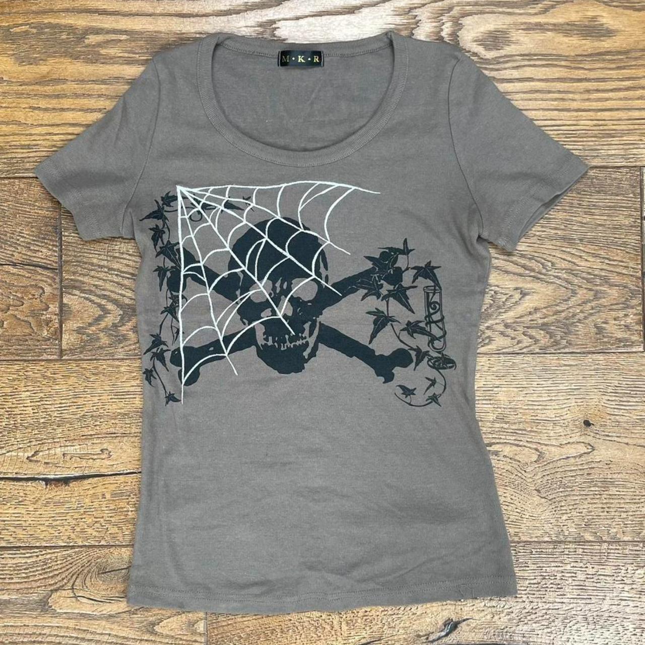 cool khaki graphic print top from japanese brand... - Depop