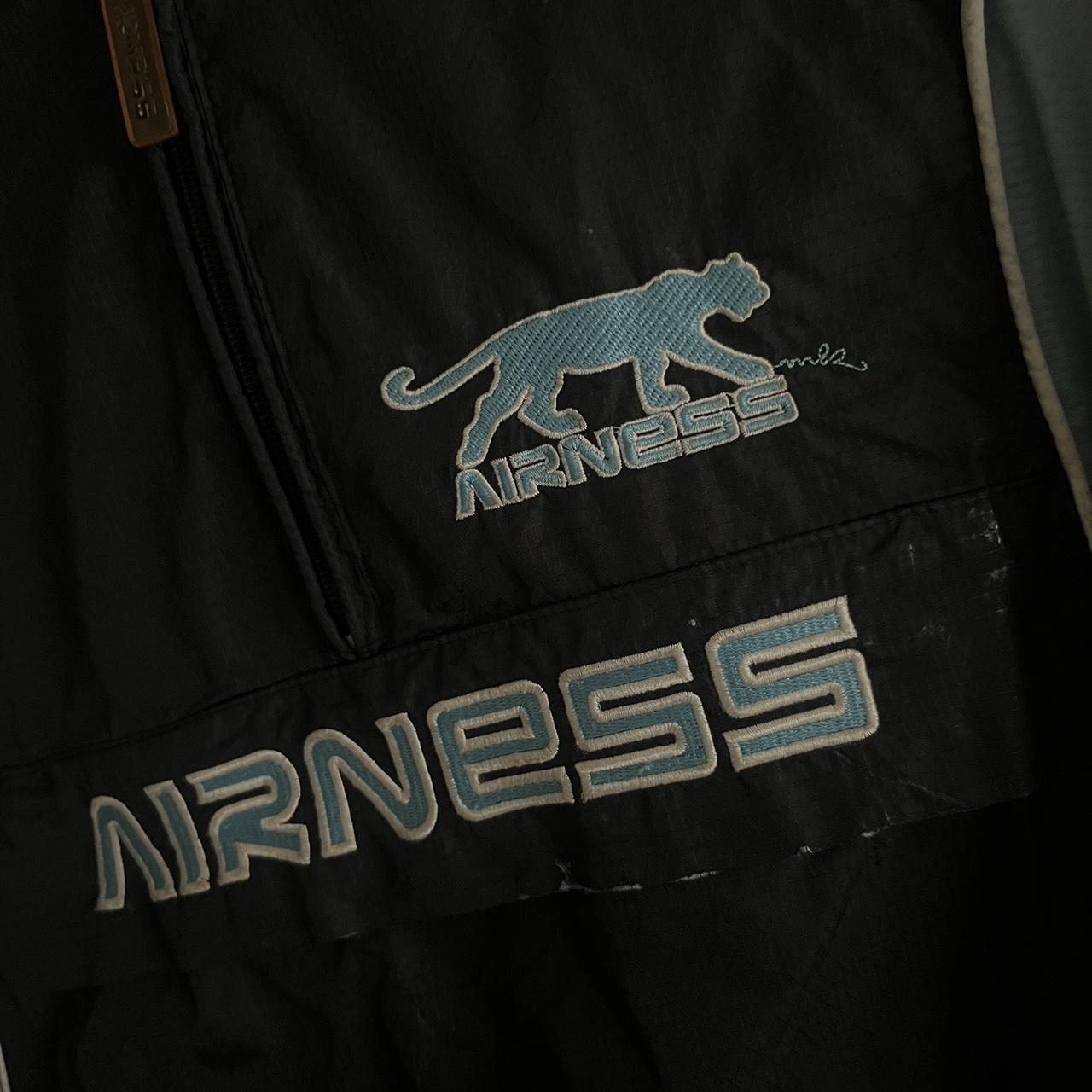 Small black and blue Airness windbreaker jacket.... | Depop